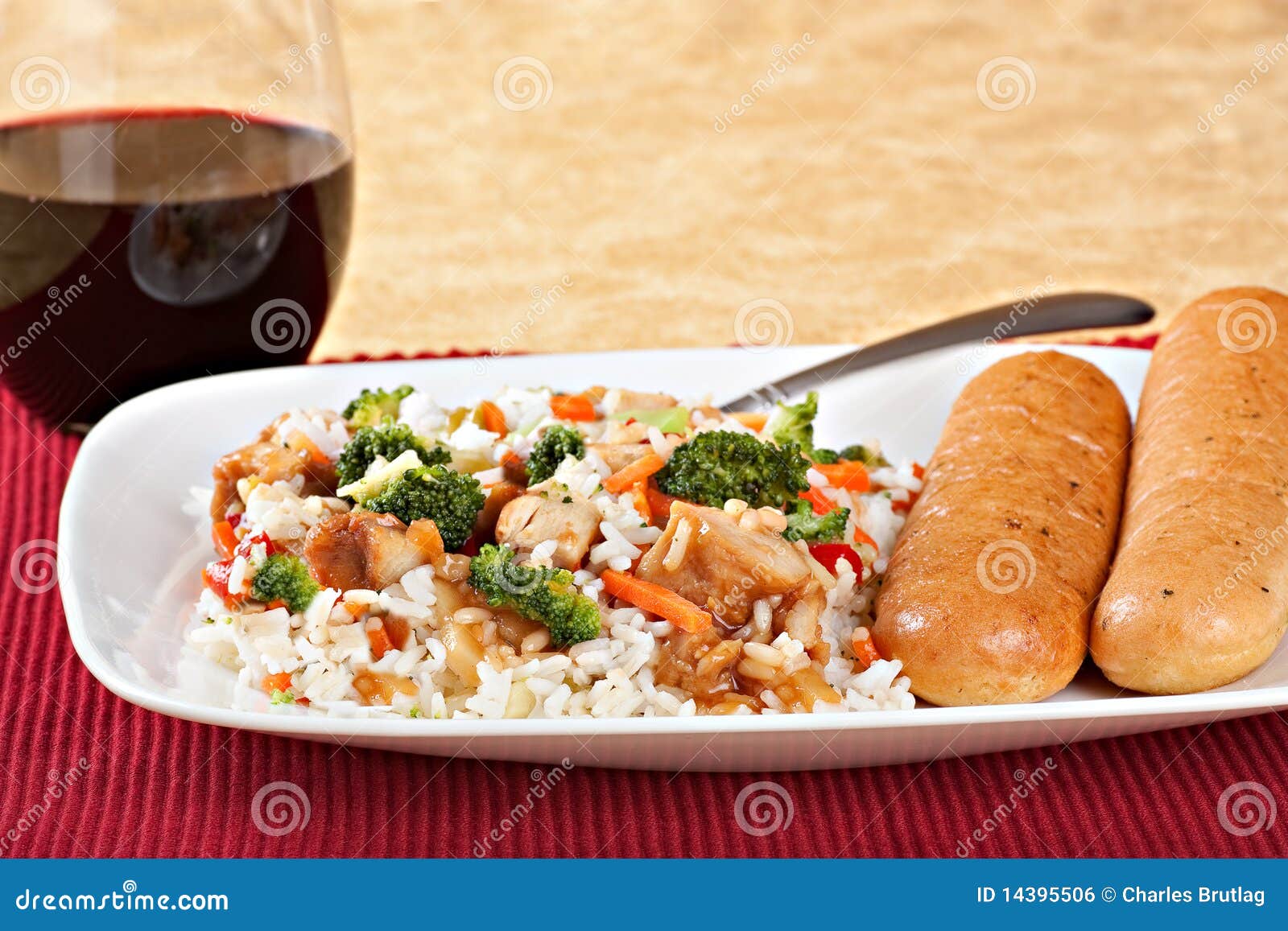 Kip Teriyaki stock foto. Image of brood, aziatisch, wijn - 14395506