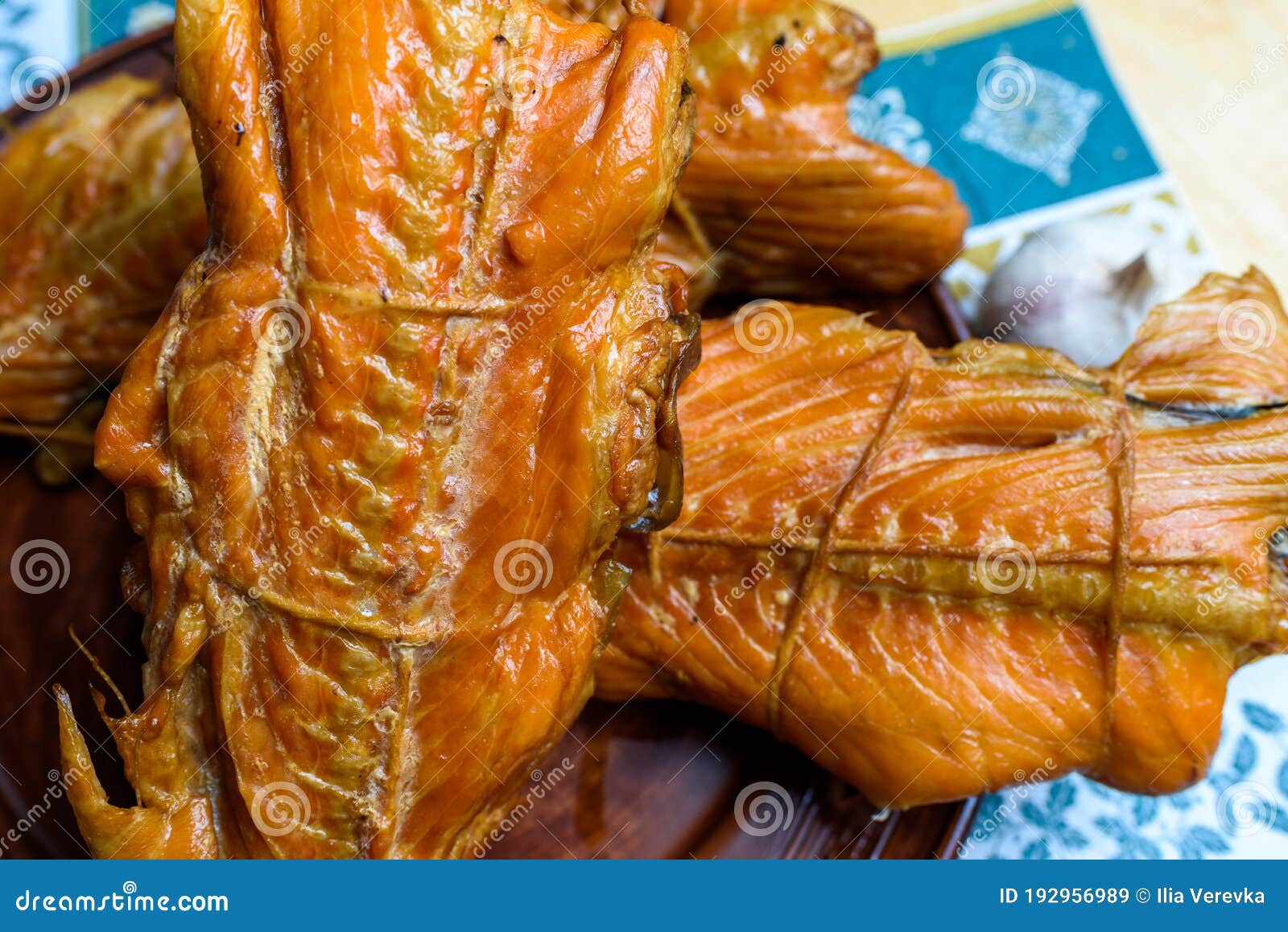 Kipper fish on the plate stock image. Image of precipitate - 192956989