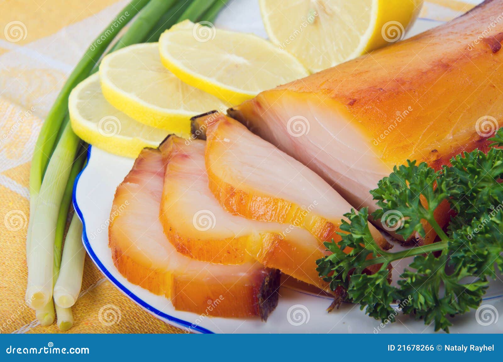 Kipper with greens stock photo. Image of green, delicatessen - 21678266
