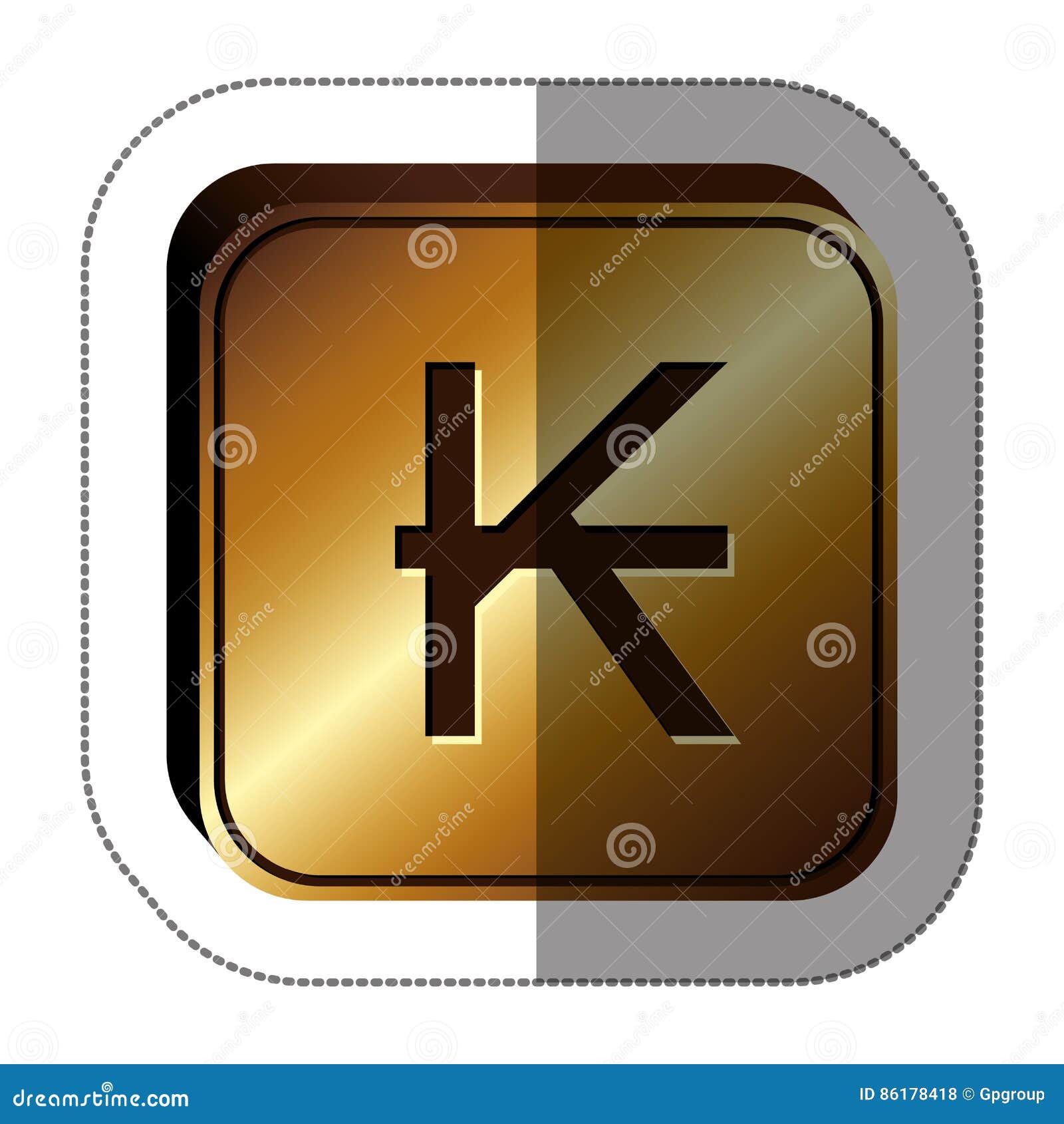 Kips currency symbol icon stock illustration. Illustration of colon ...