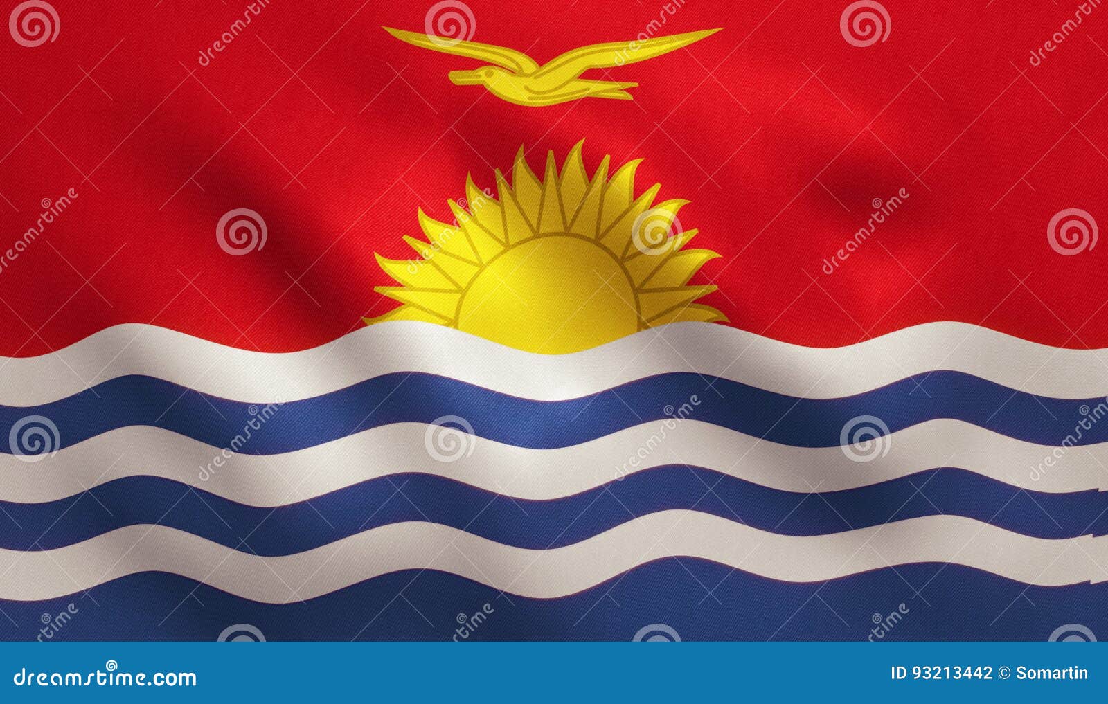 Kiribati Flag stock illustration. Illustration of ripple - 93213442