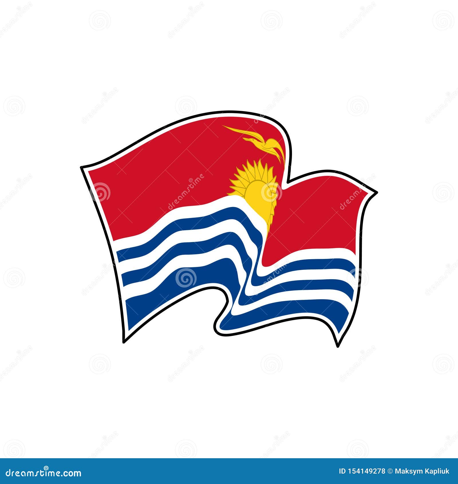 Kiribati Vector Flag. National Symbol of Kiribati Stock Vector ...