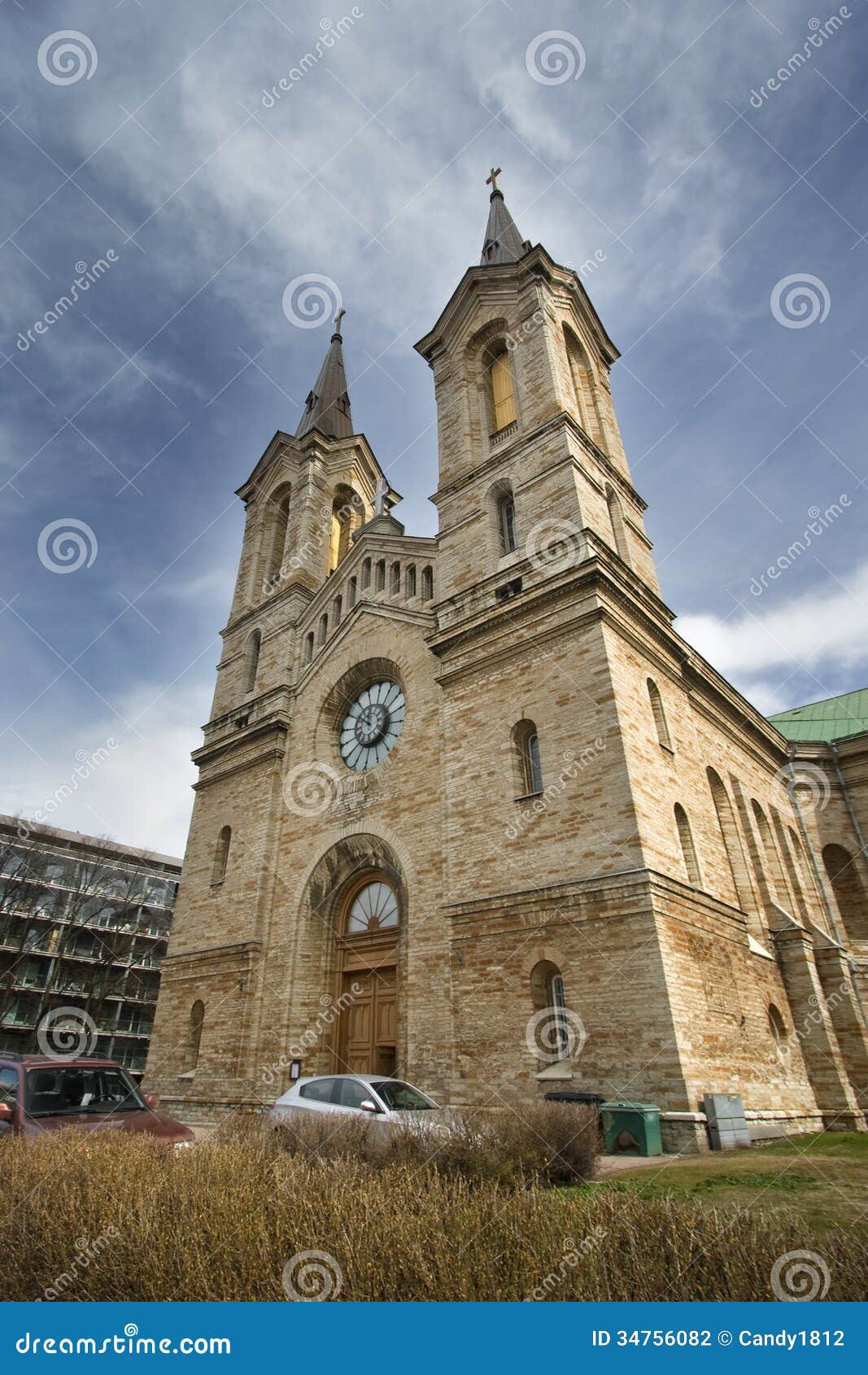 Kirik de Kaarli photo stock. Image du vieux, ville, architecture - 34756082