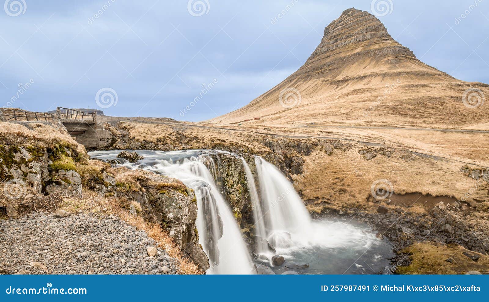 Kirkjufel,the Mountain in Iceland with a Small Watterfall in Front of ...