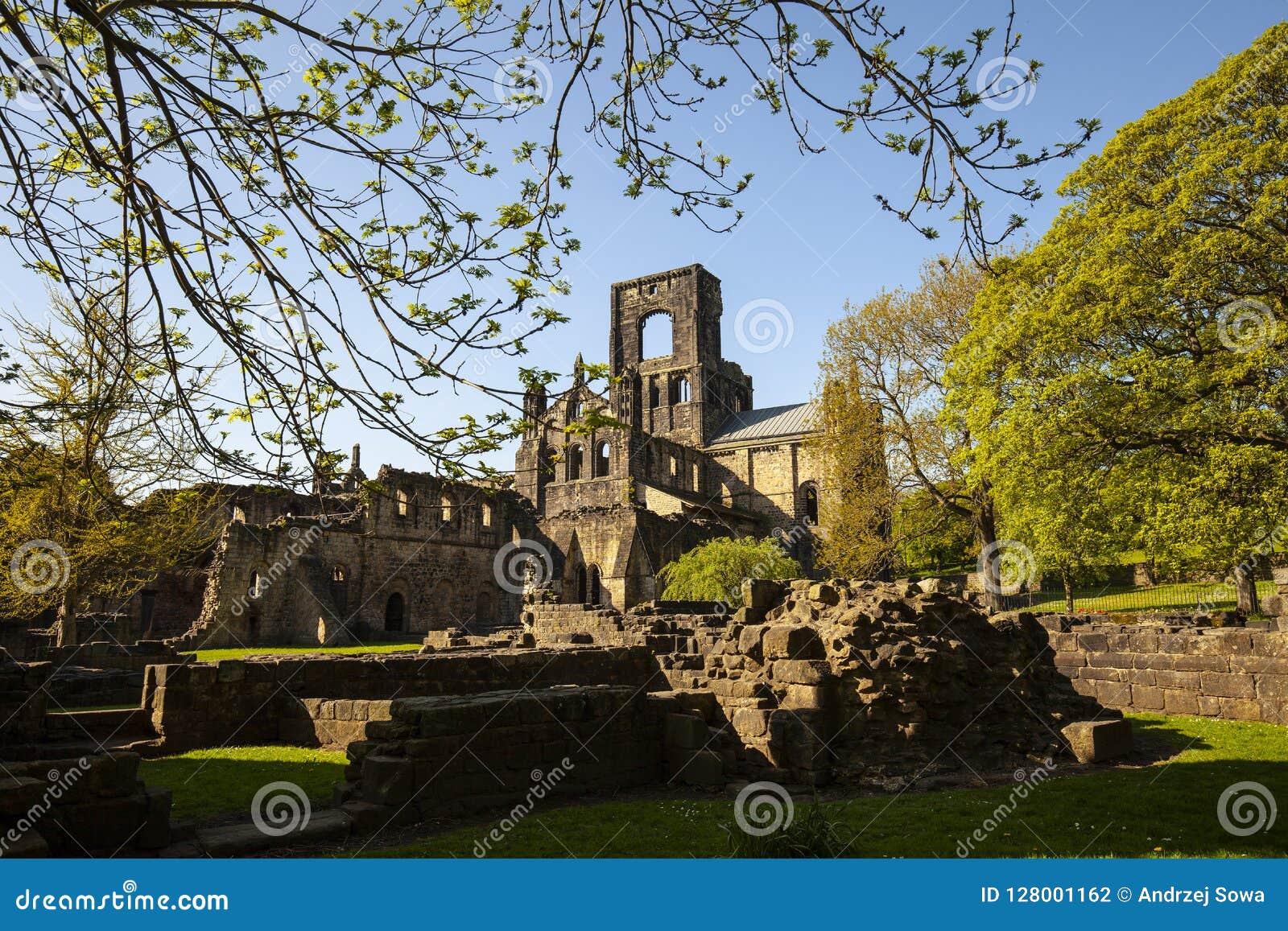 Kirkstall Abbey in Leeds,Great Britain. Stock Photo - Image of stone ...
