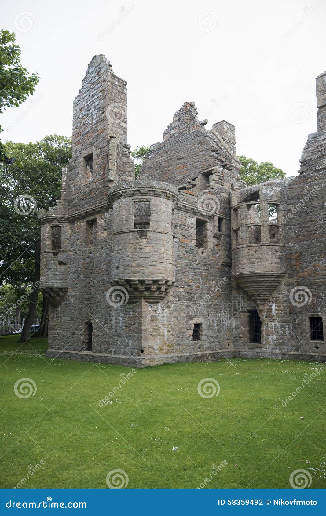Kirkwall castle stock photo. Image of turret, culture - 58359492