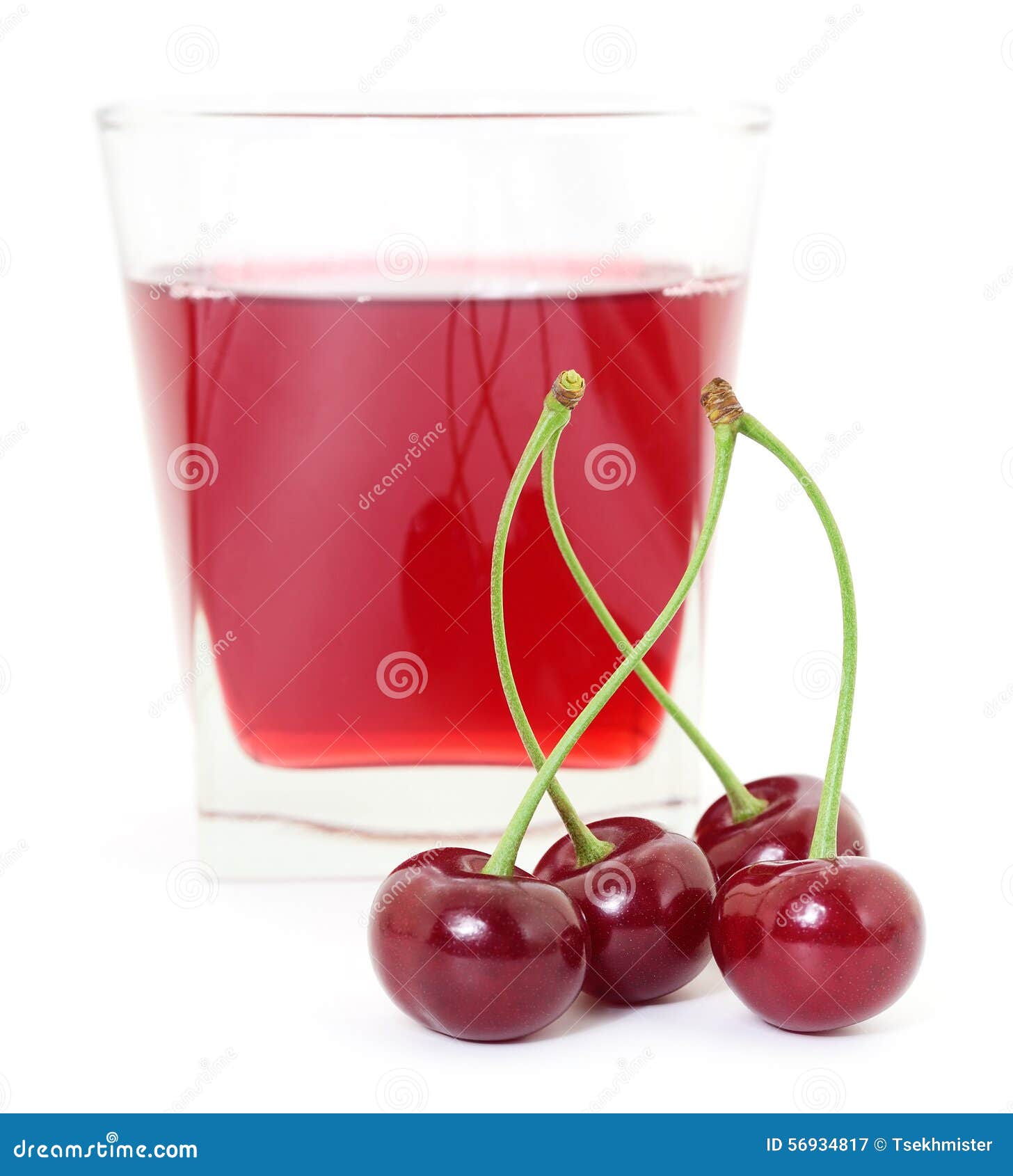 Kirschen Und Ein Glas Kirschsaft Stockbild - Bild von gesund, kirsche ...