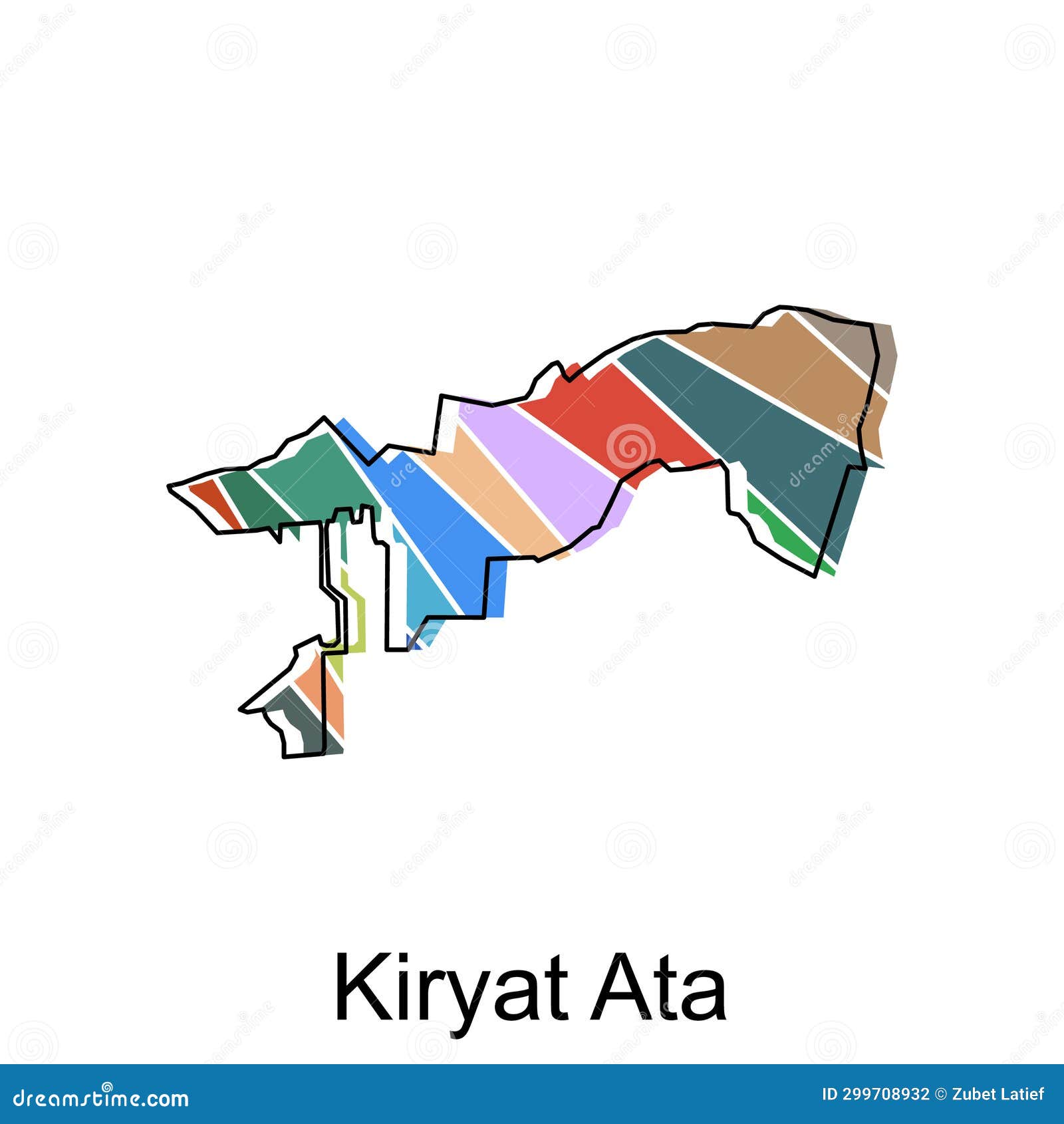 Kiryat Ata Map Territory Icon. Israel Map Vector Icon For Web Design ...