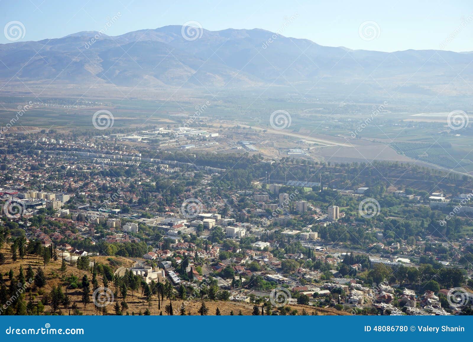 Kiryat Shemona stock photo. Image of street, roof, hula - 48086780