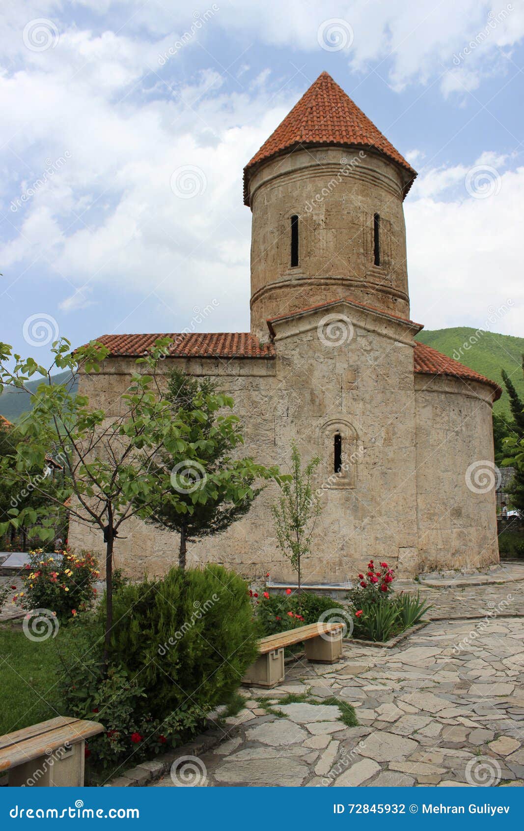 Kish Church, Shaki, Aserbaidschan Stockfoto - Bild von aserbaidschan ...