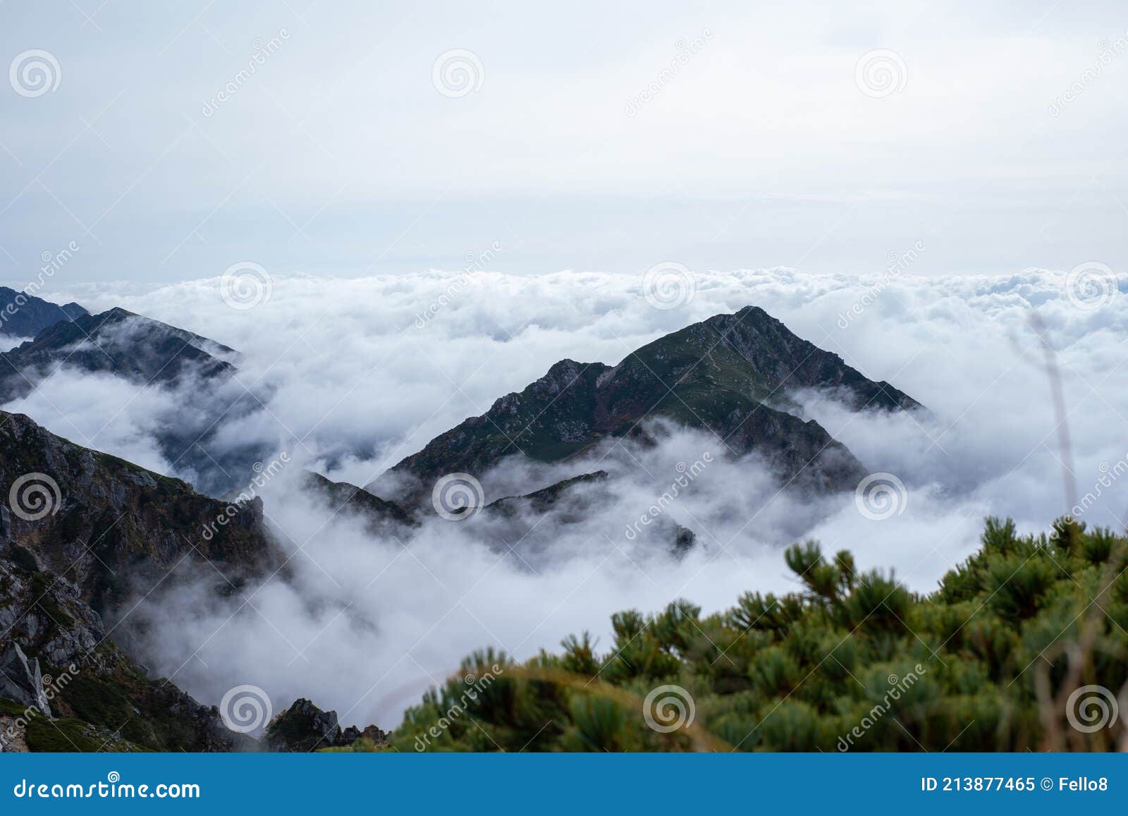 Kiso Mountain Range in Nagano Prefecture Stock Image - Image of horizon ...