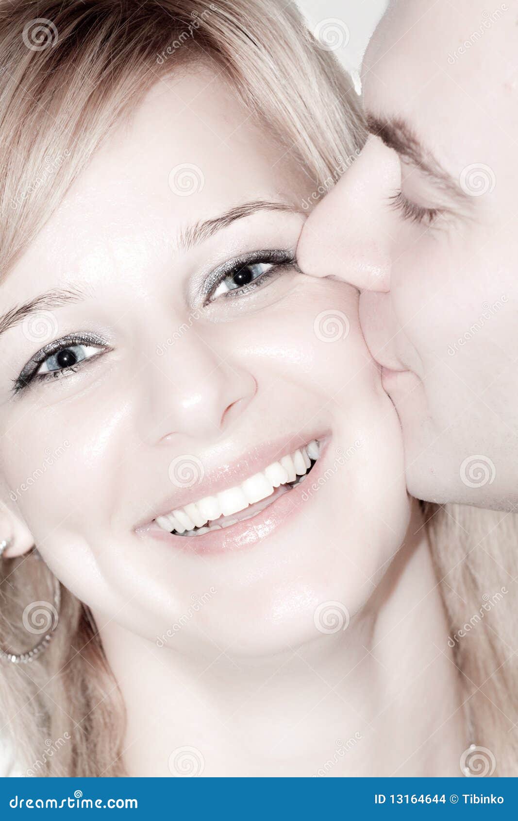 Kiss stock photo. Image of kiss, smile, face, portrait - 13164644