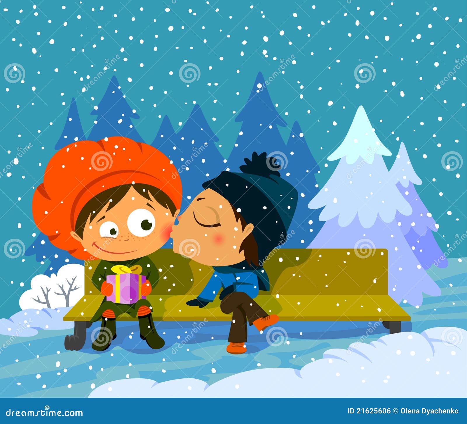 Kiss stock vector. Illustration of kiss, male, cartoon - 21625606