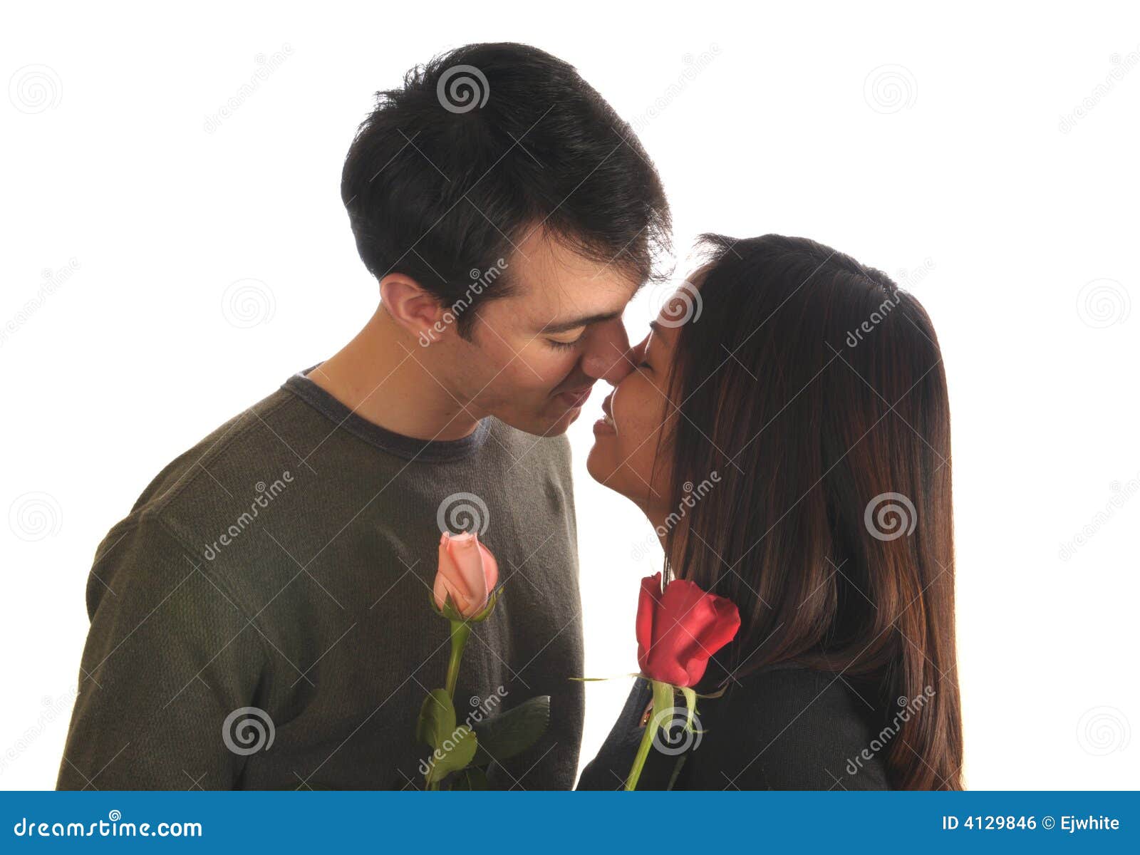 The kiss stock photo. Image of smiling, happy, people - 4129846