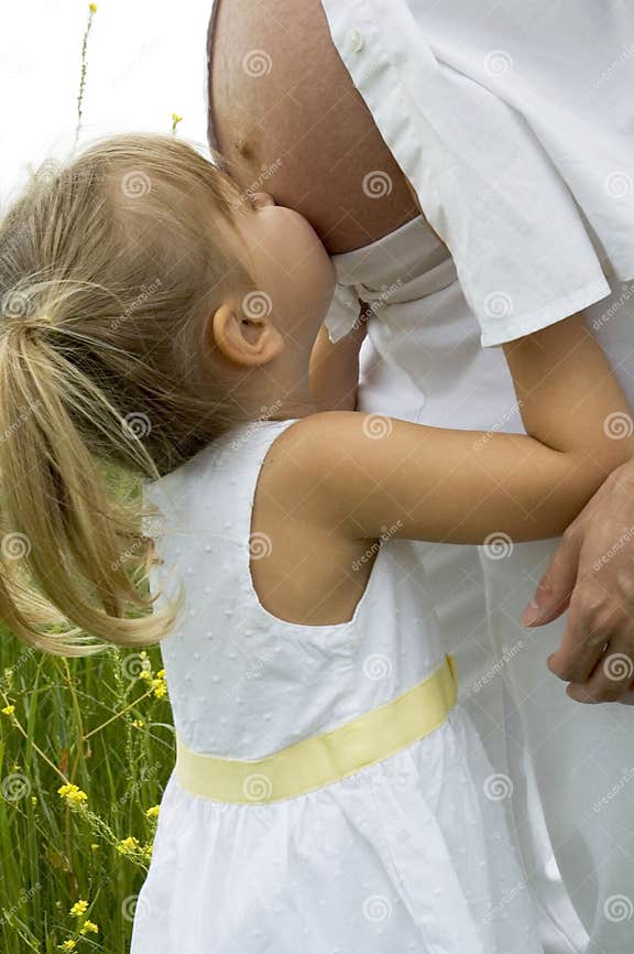 Kiss the baby stock photo. Image of fruitful, belly, fertile - 355816
