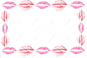 Kiss border stock image. Image of lips, color, lipstick - 1678629
