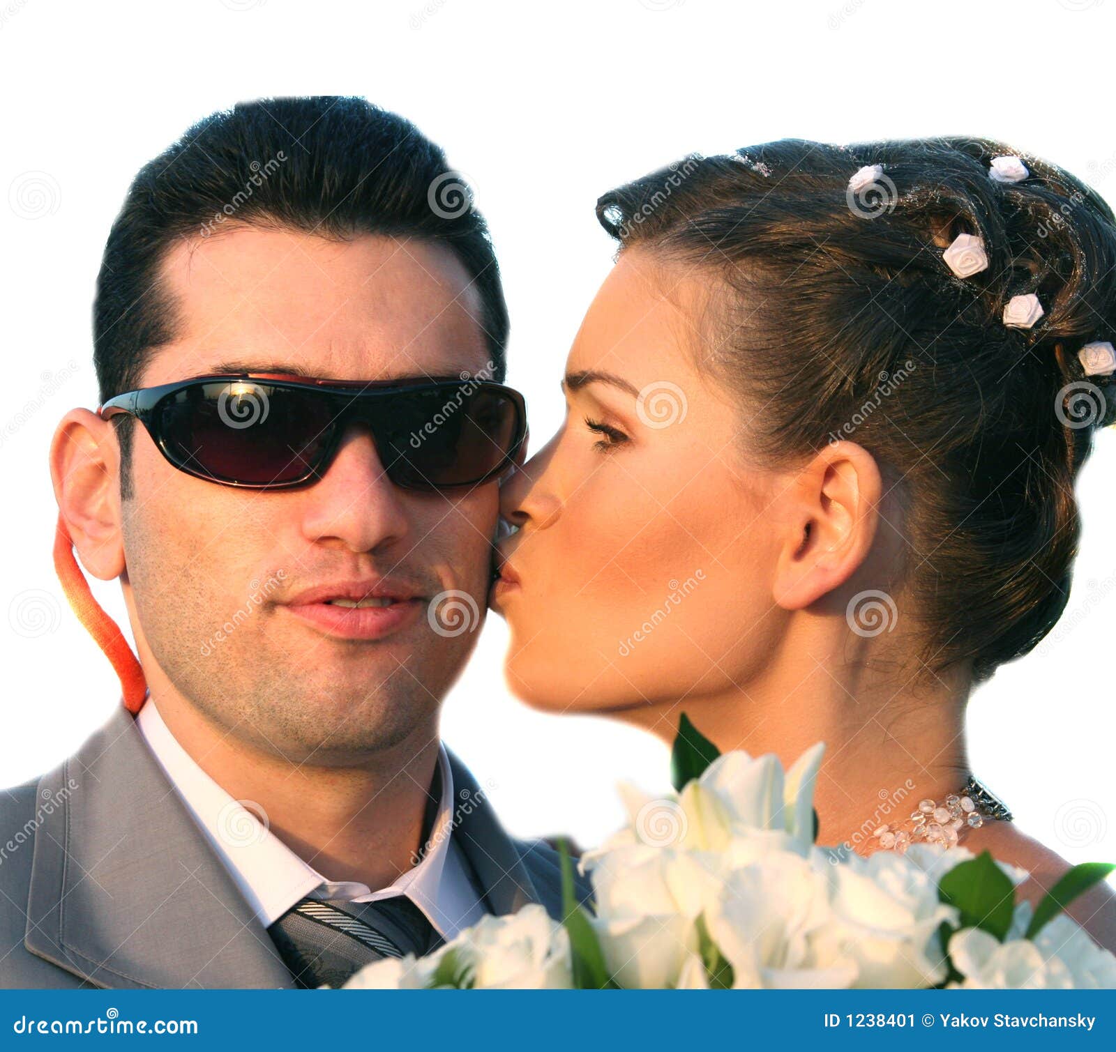 Kiss of the bride. stock image. Image of beautiful, fires - 1238401