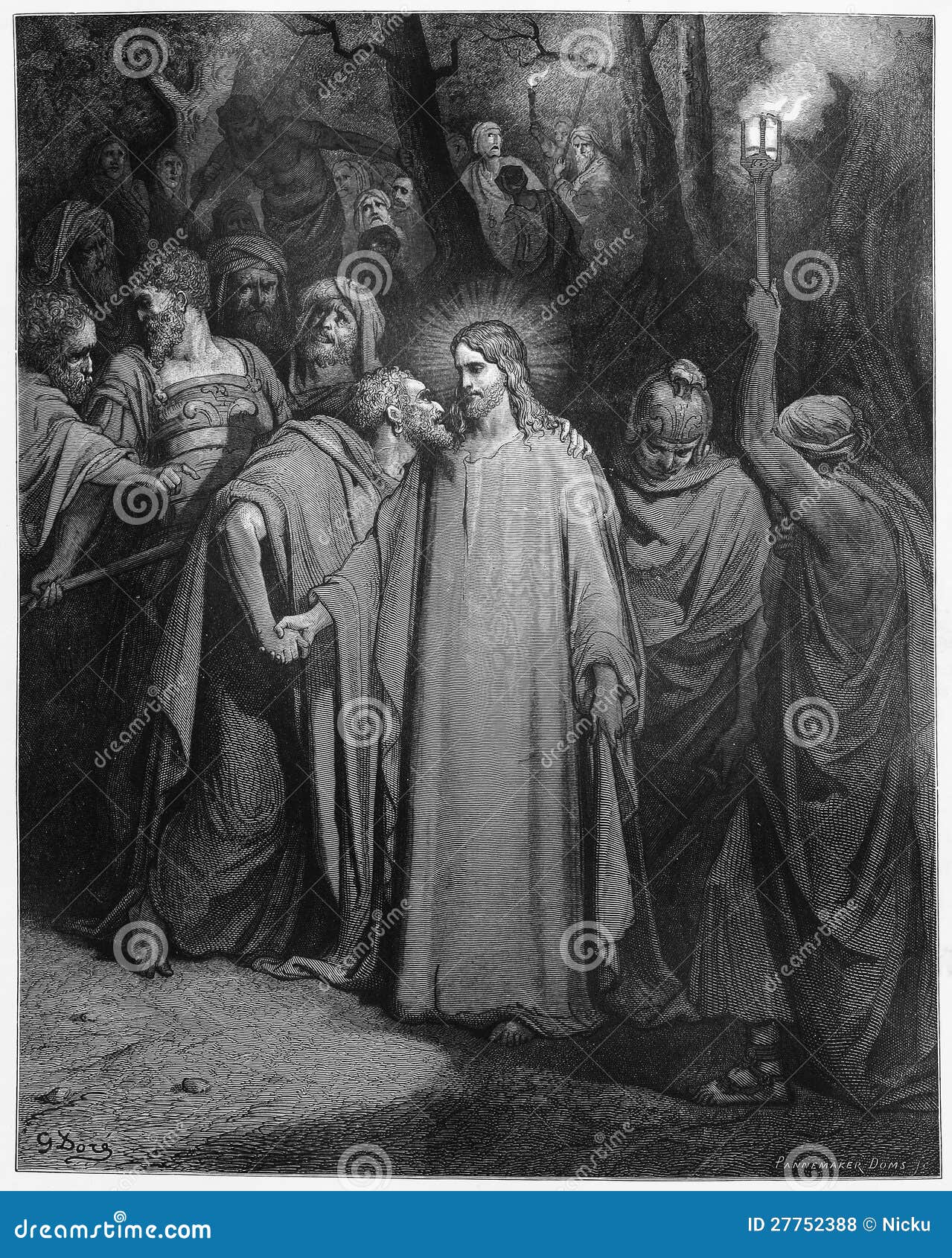 Kiss Of Judas. Betrayal. Vector Drawing | CartoonDealer.com #232115907