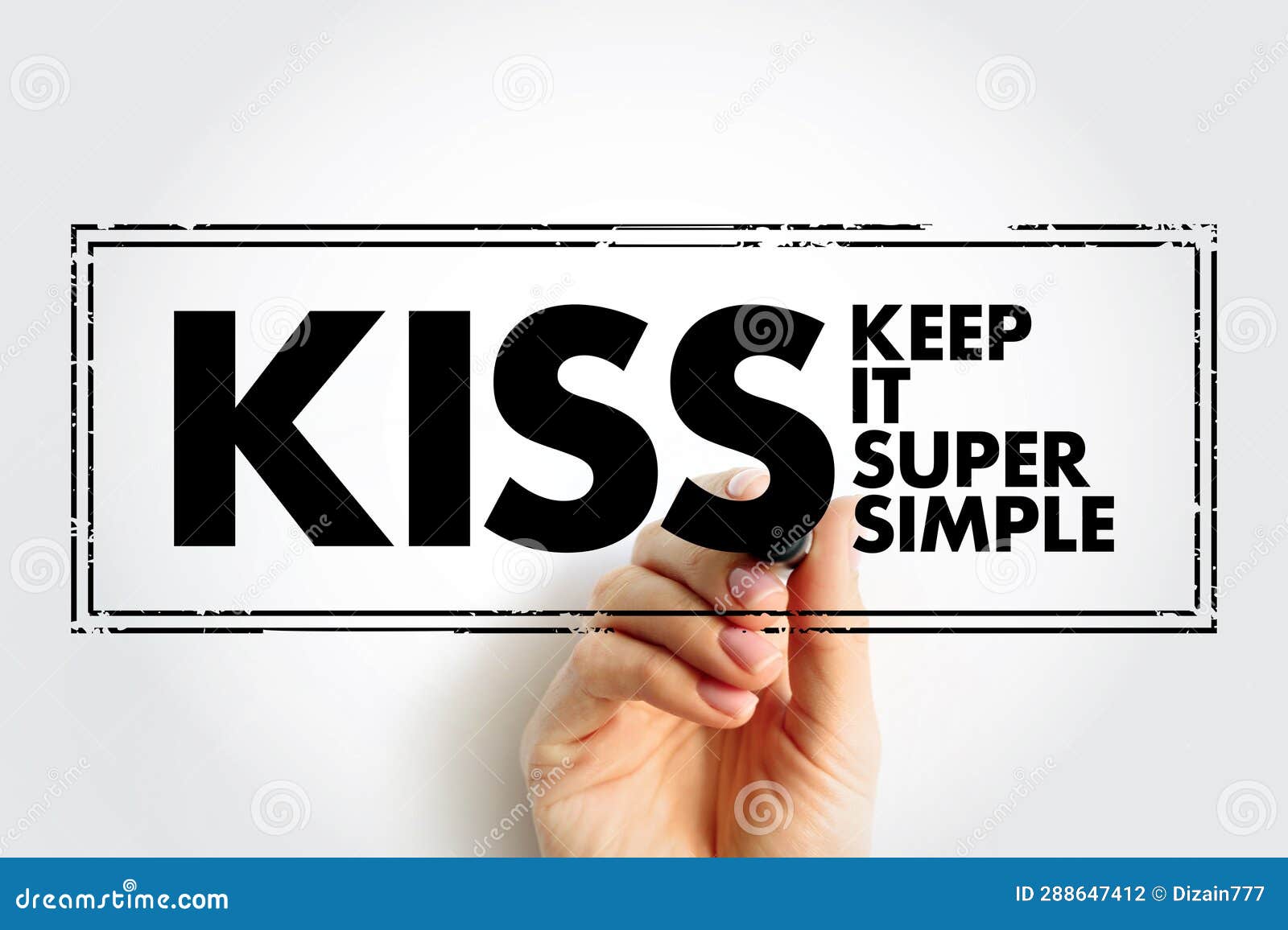 Kiss-principle In Red Stock Photo | CartoonDealer.com #253107540