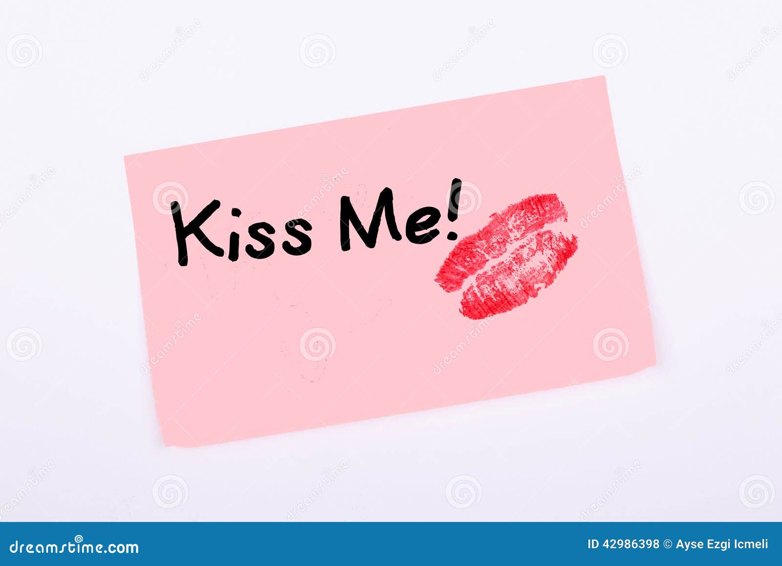 Kiss Me Note stock photo. Image of relationship, valentine - 42986398