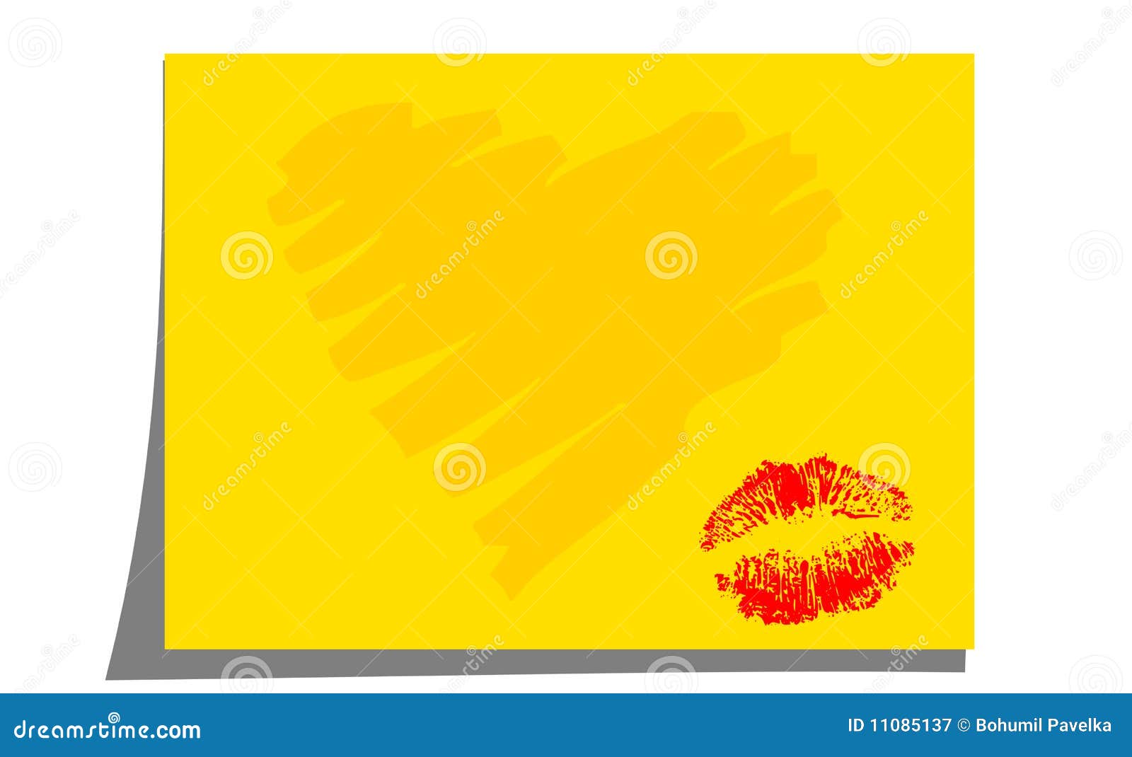 Kiss note stock illustration. Illustration of affectionate - 11085137