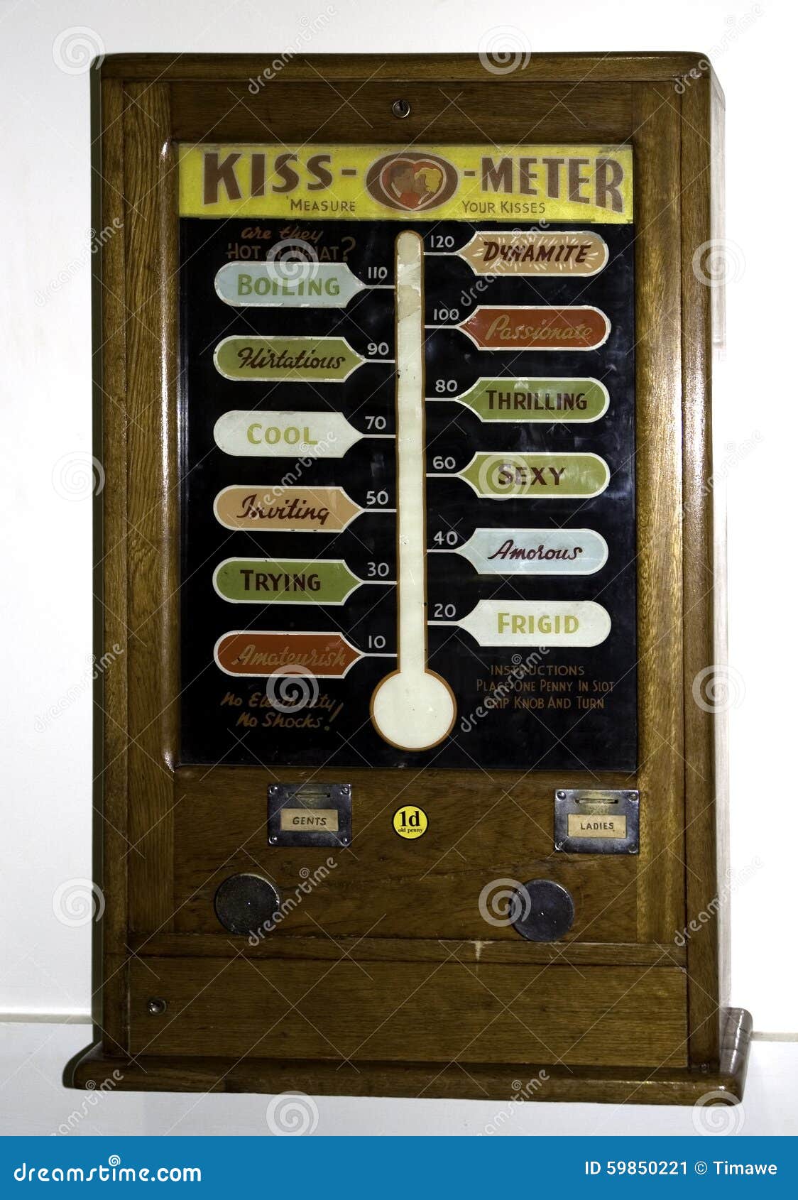 Kiss-o-meter Machine stock image. Image of thrilling - 59850221