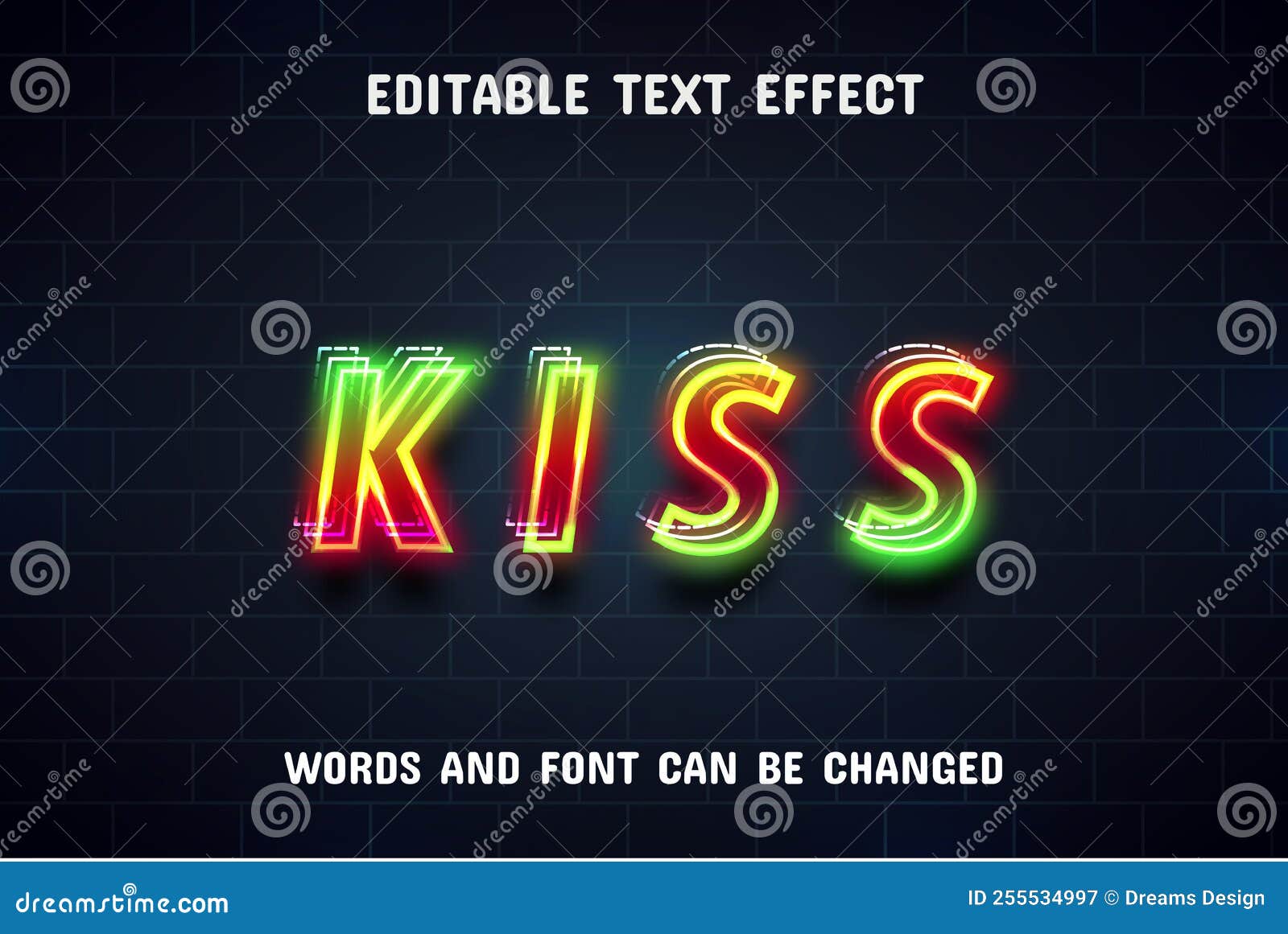 Kiss. The Text Is Embellished With Pulses And Hearts. Broken Zigzag ...