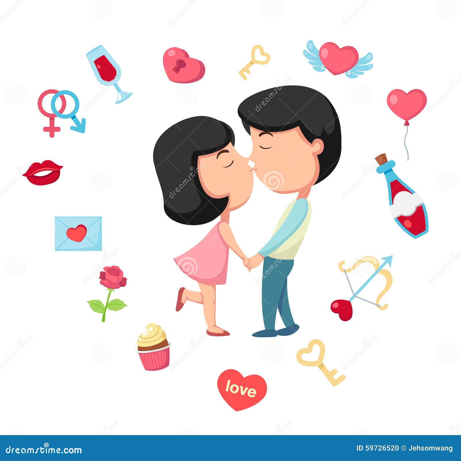 Kiss vector stock vector. Illustration of kiss, icon - 59726520