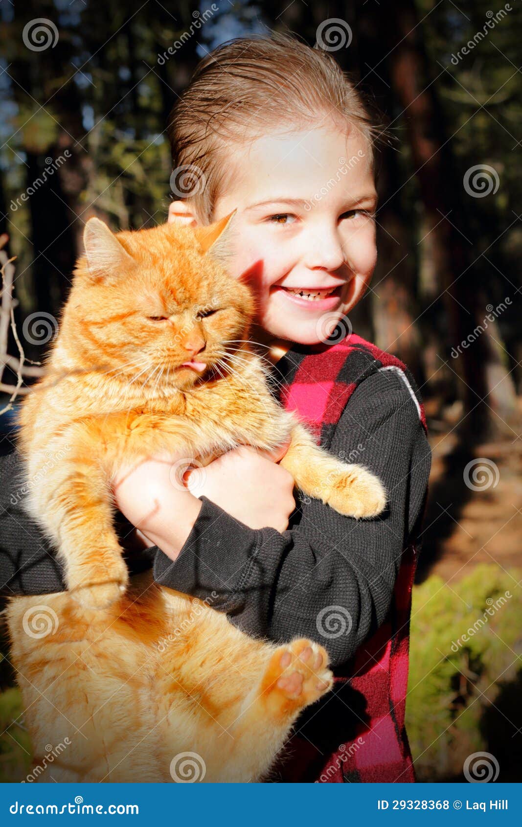 Kissable Boy Loves Kitty stock photo. Image of domestic - 29328368