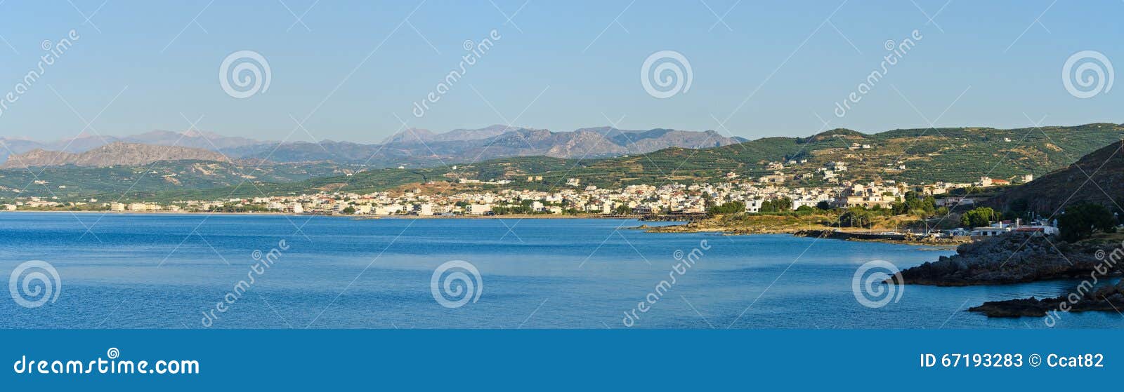 Kissamos (Kastelli) Town on Crete, Greece Stock Image - Image of ...
