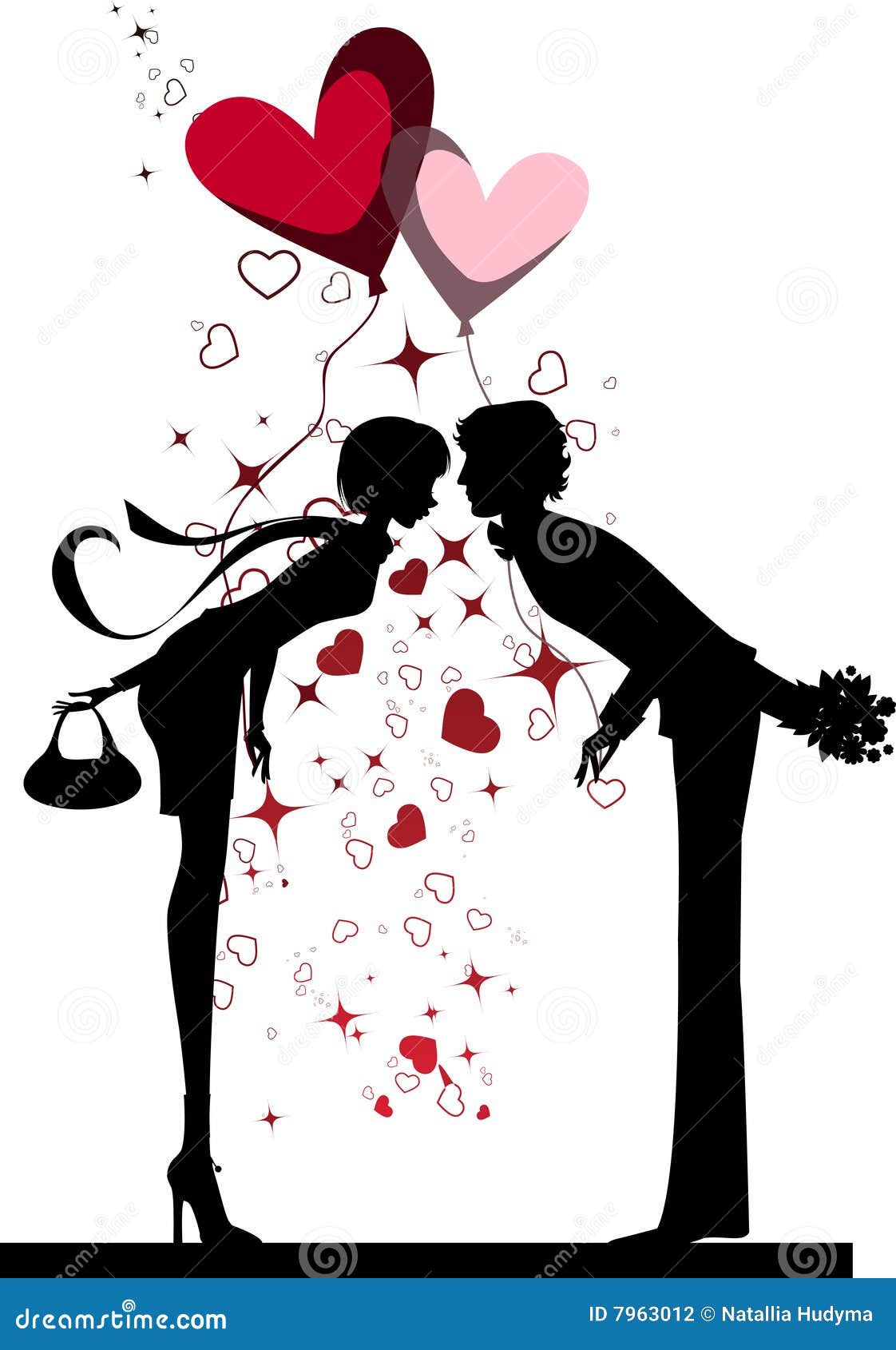 Kissing Couple stock vector. Illustration of couple, boys - 7963012