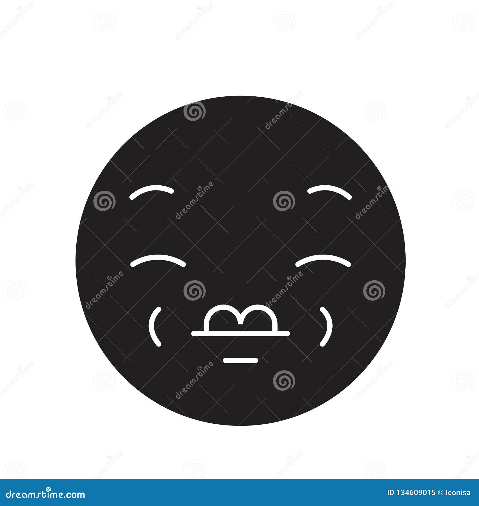 Kissing Emoji Black Vector Concept Icon Kissing Emoji Flat