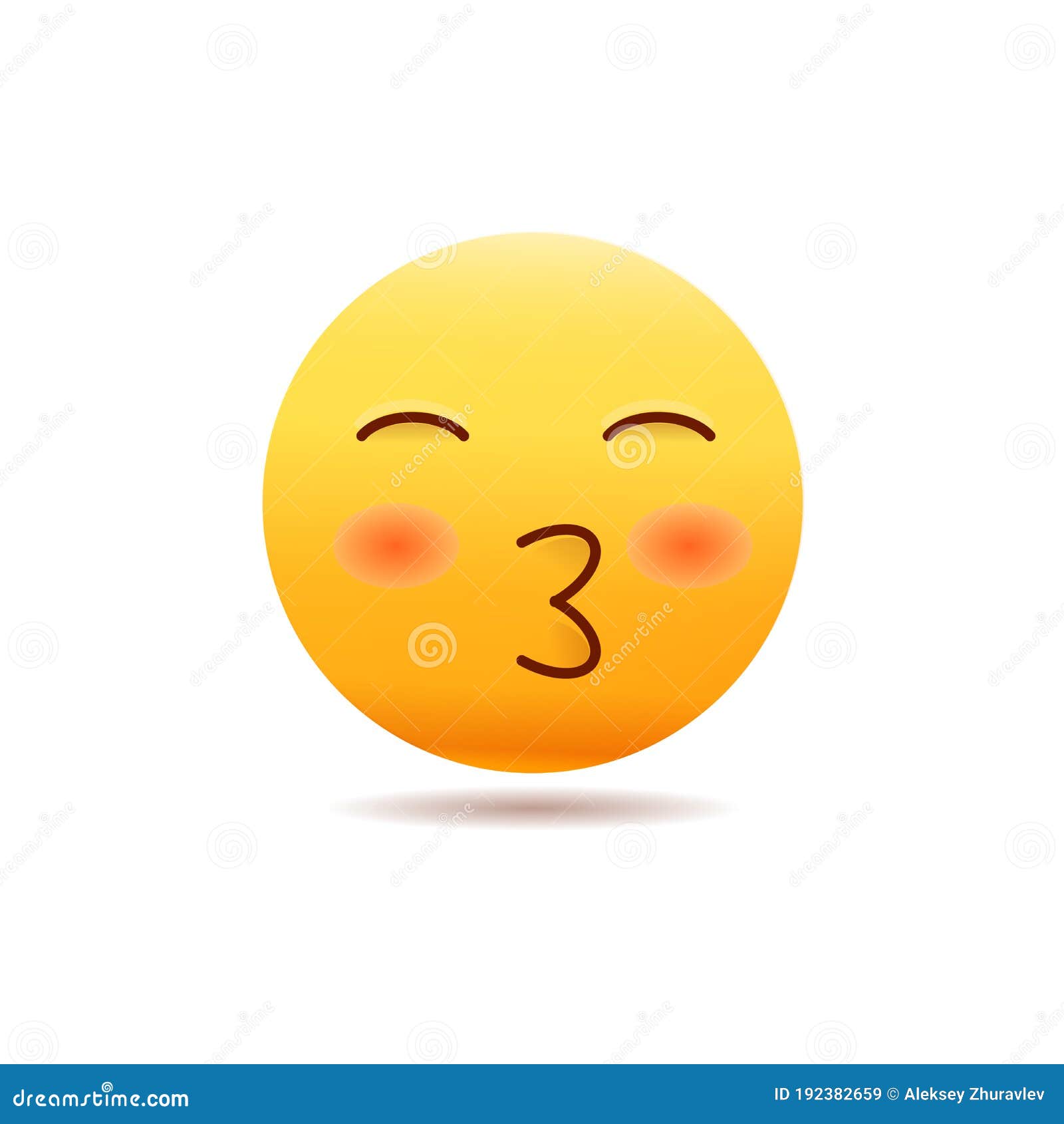 Kissing Emoticon. Isolated Vector Illustration On White Background EPS ...