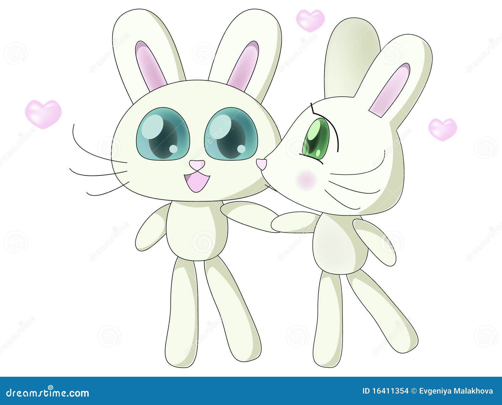 Kissing rabbits stock vector. Illustration of romance - 16411354