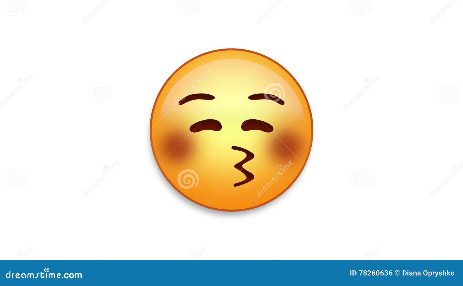 Kissy Face Emoji Mit Luma-Lech Stock Abbildung - Illustration von ...