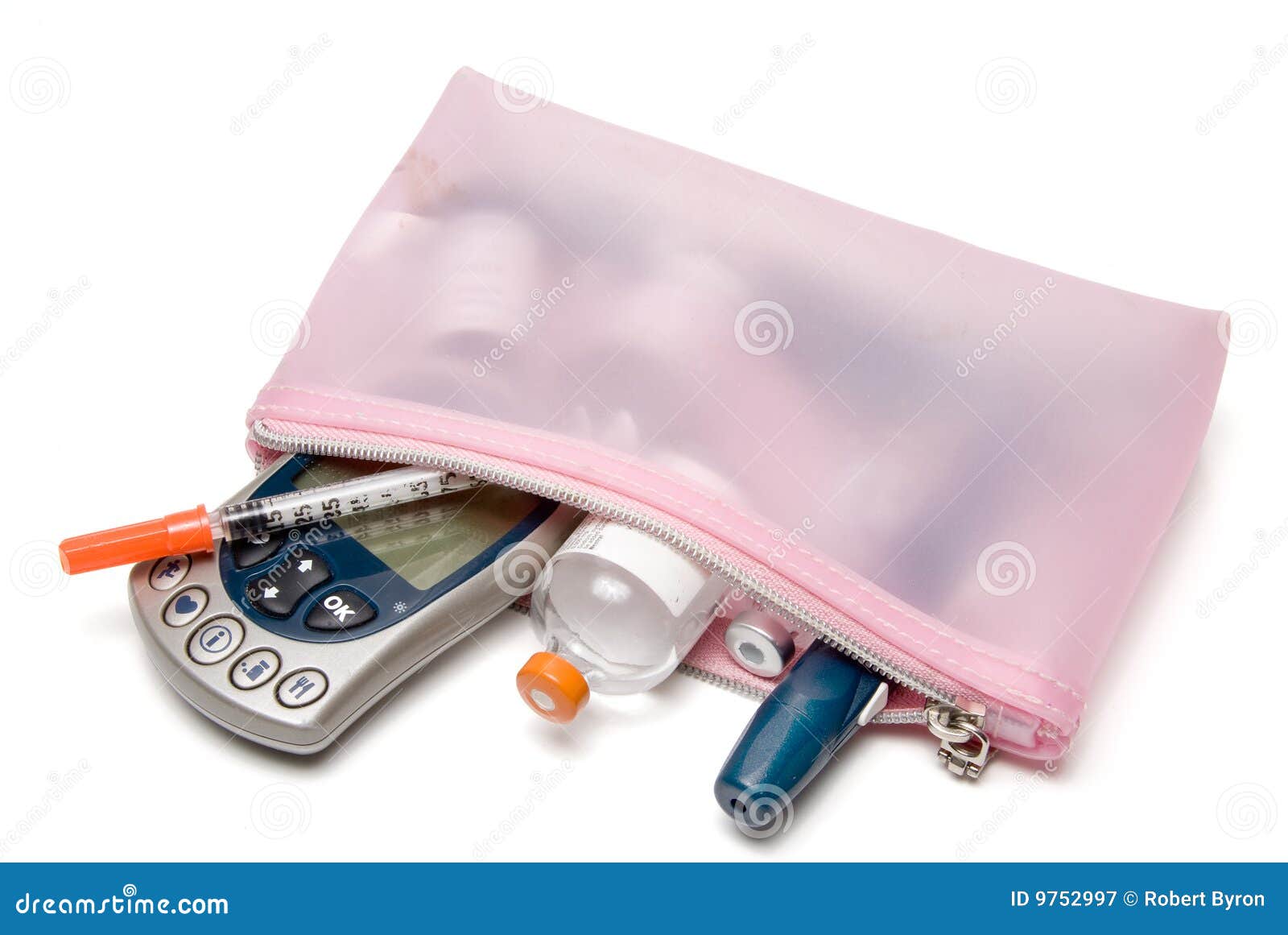 Kit de la diabetes imagen de archivo. Imagen de instrumento - 9752997
