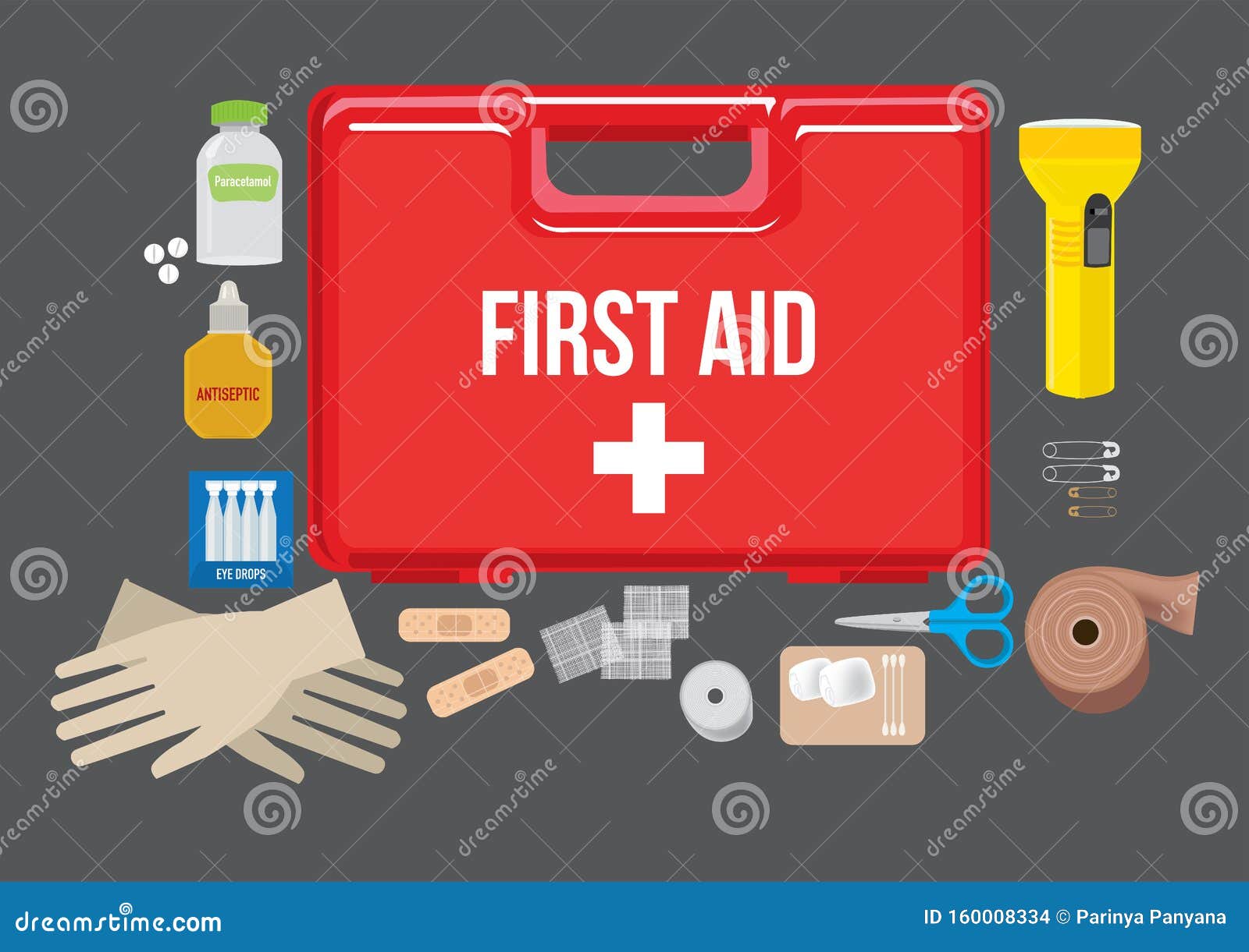 Kit di pronto soccorso illustrazione di stock. Illustrazione di grafico ...