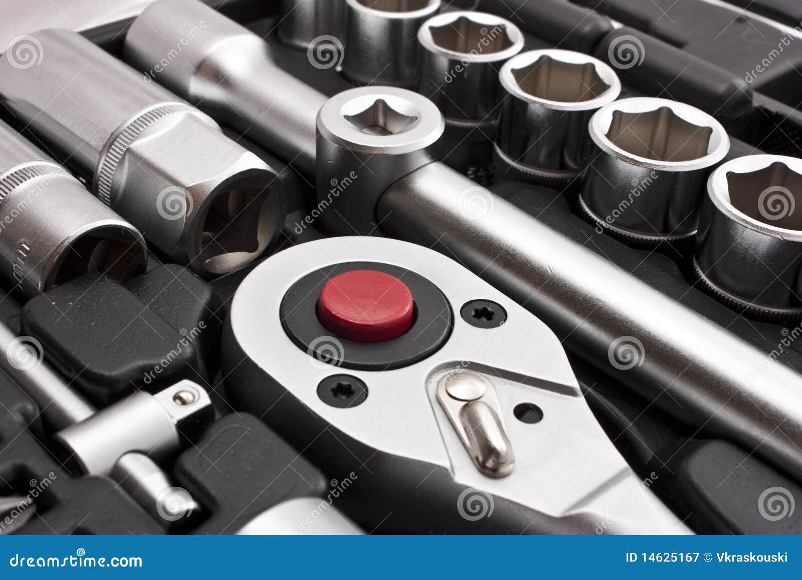 Kit of metallic tools stock image. Image of hardware - 14625167
