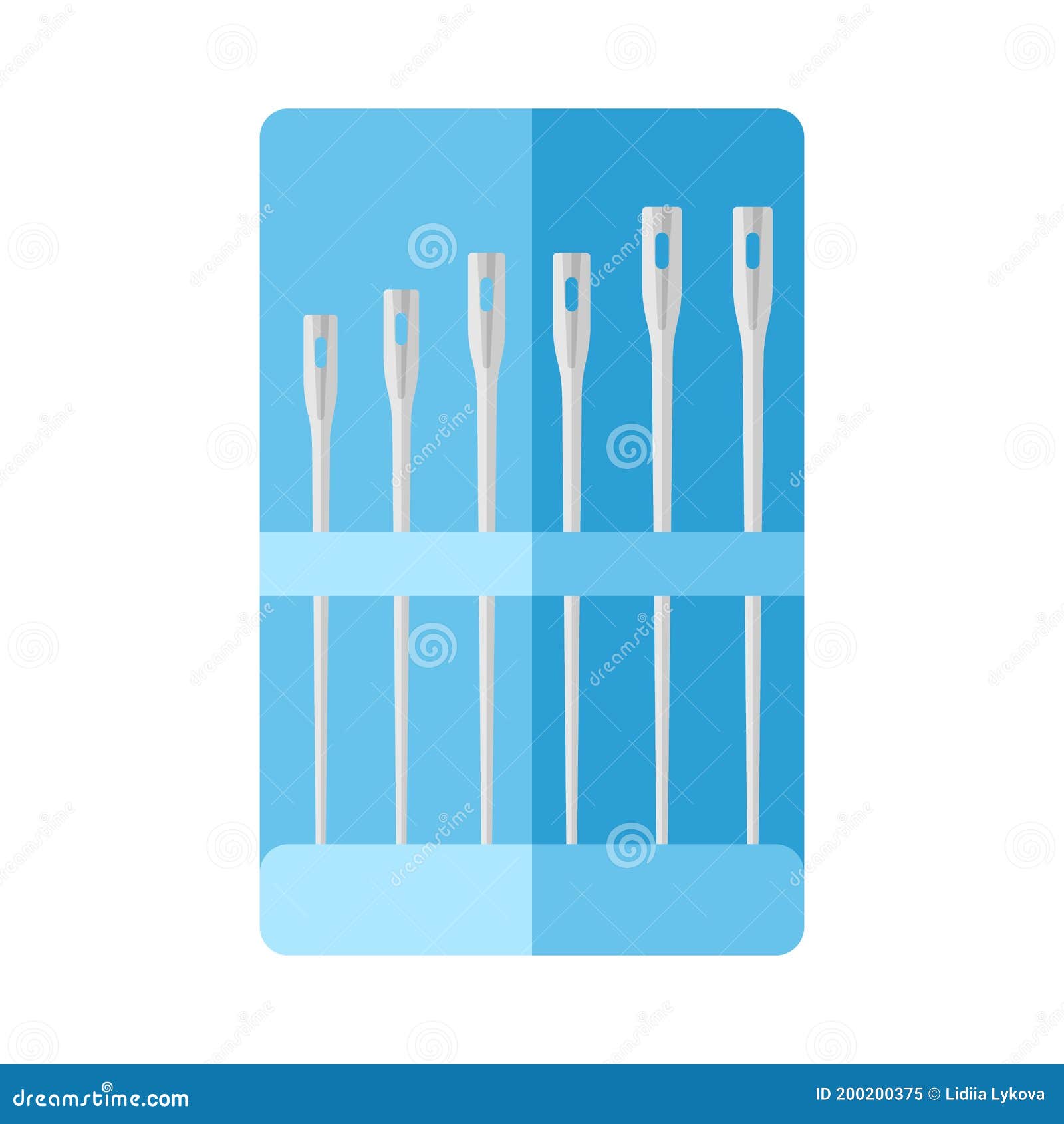 Kit Needle for Sewing Isolated on White Background. Needles for ...