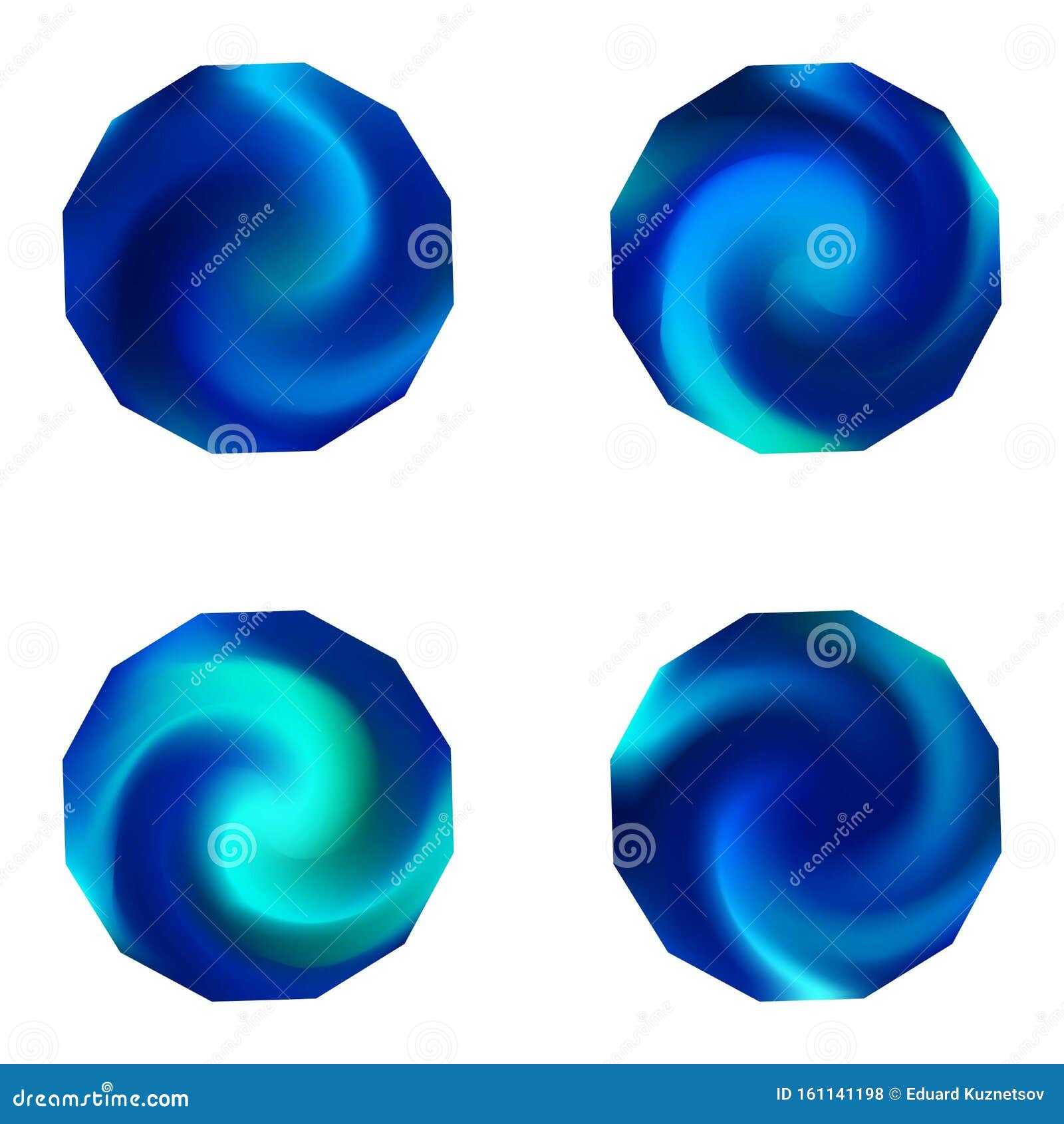 Kit of Polygonal Gradient Backgrounds Stock Illustration - Illustration ...