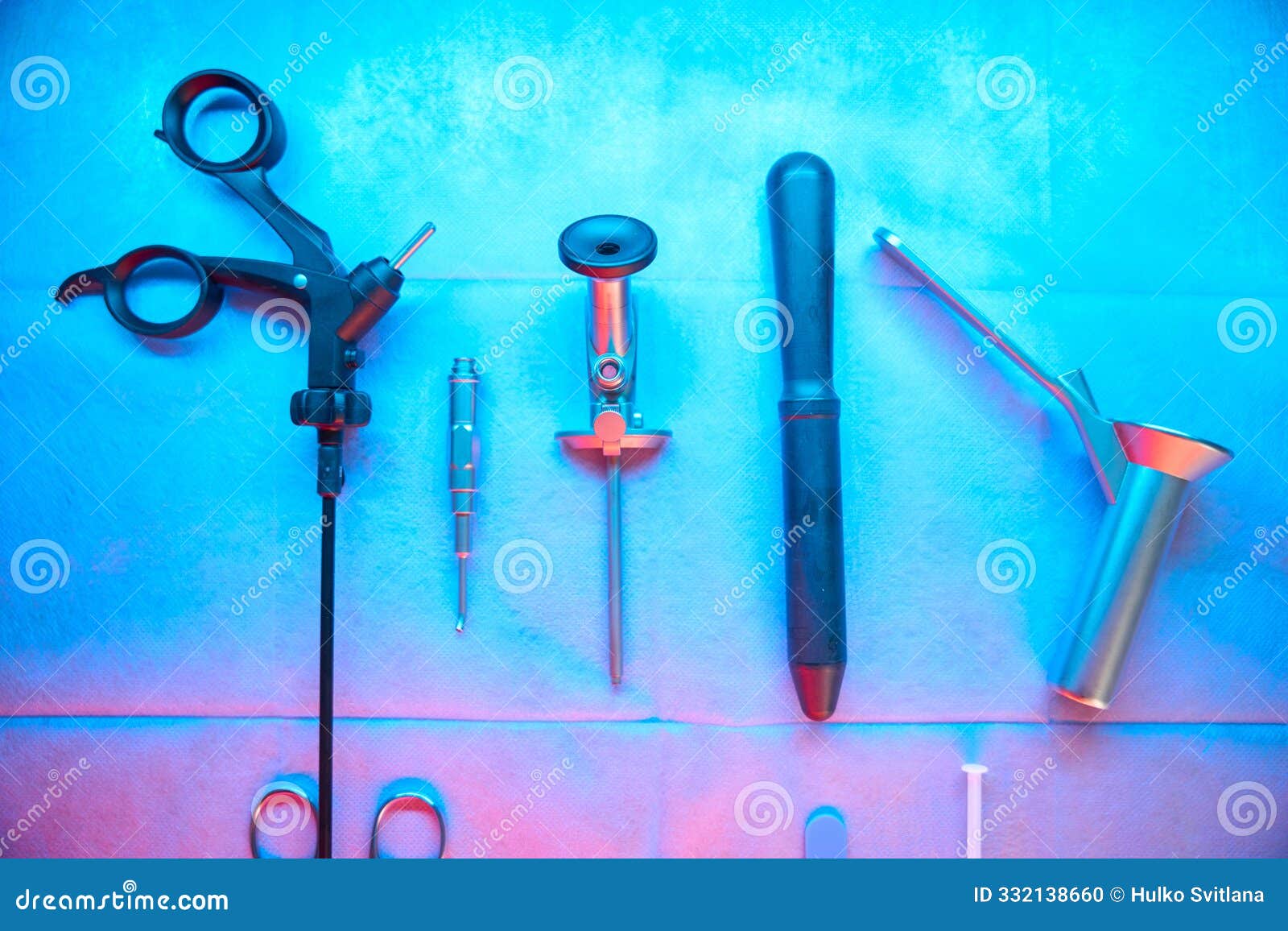 Kit of Reusable Medical Tools for Anoscopy Procedure Stock Photo ...
