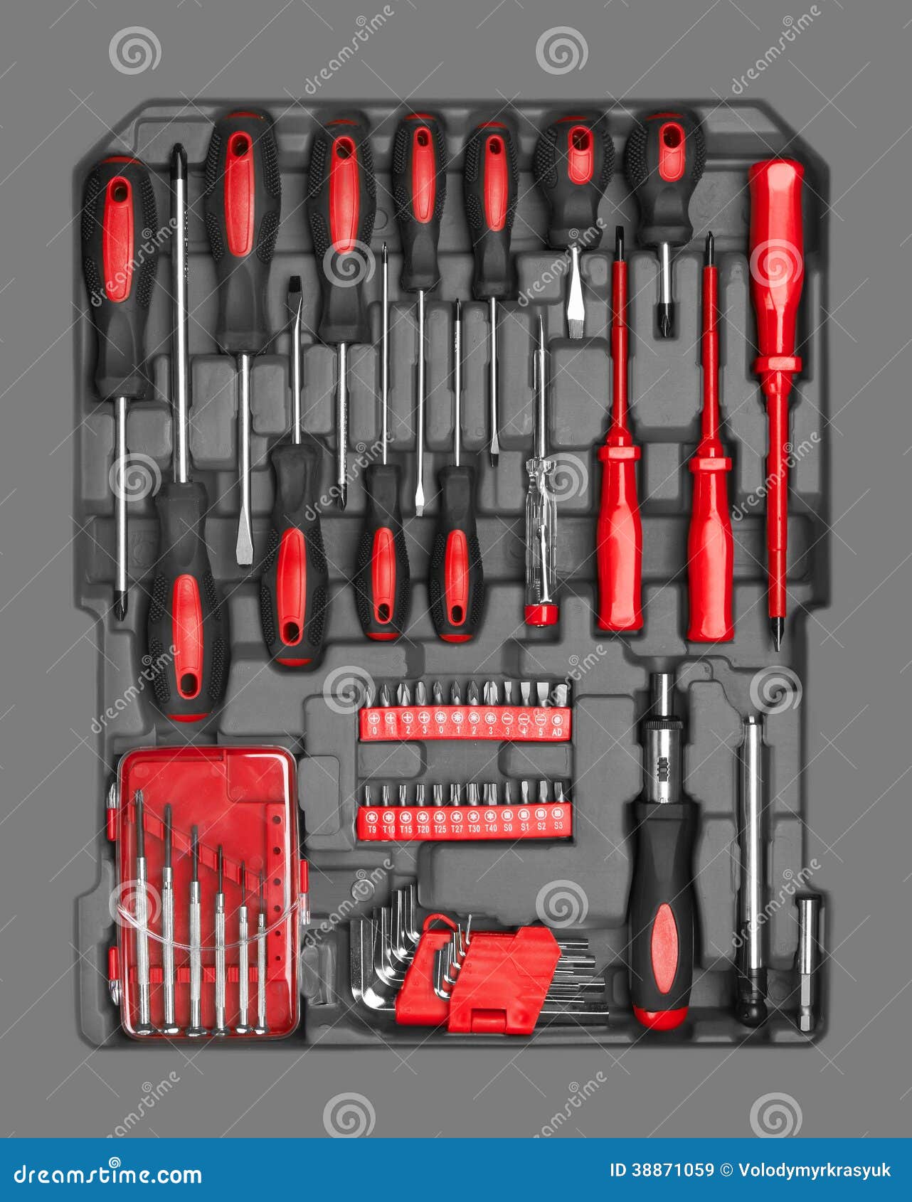 Kit of Various Tools stock image. Image of screwdriver - 38871059