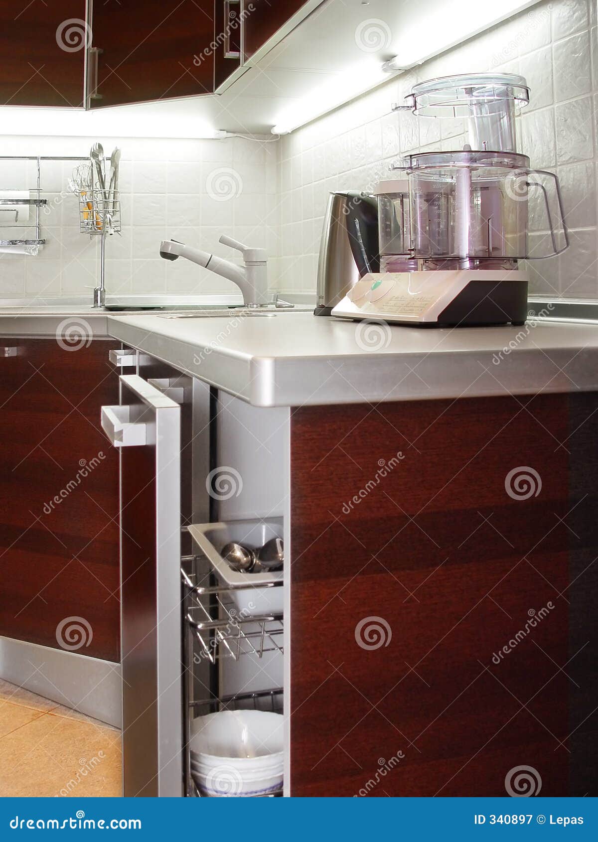 Kitchen stock image. Image of interior, crane, design, tool - 340897