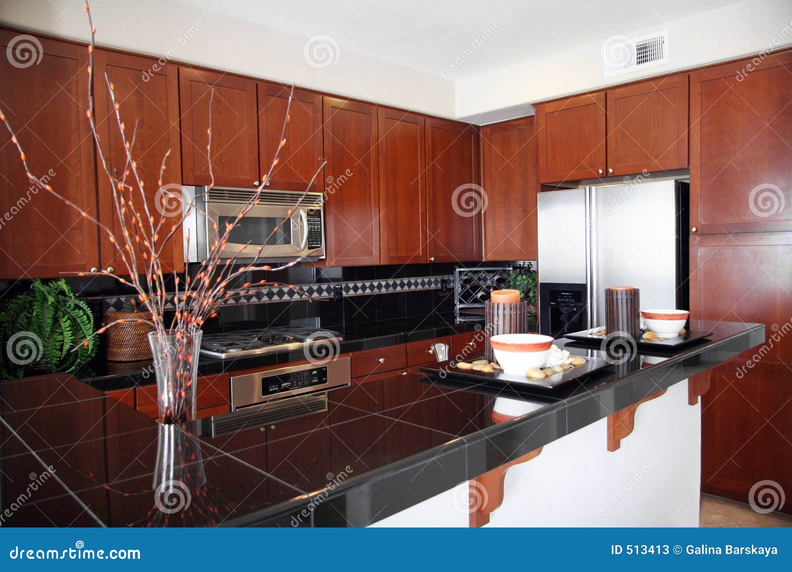 Kitchen stock image. Image of large, brown, home, cooking - 513413