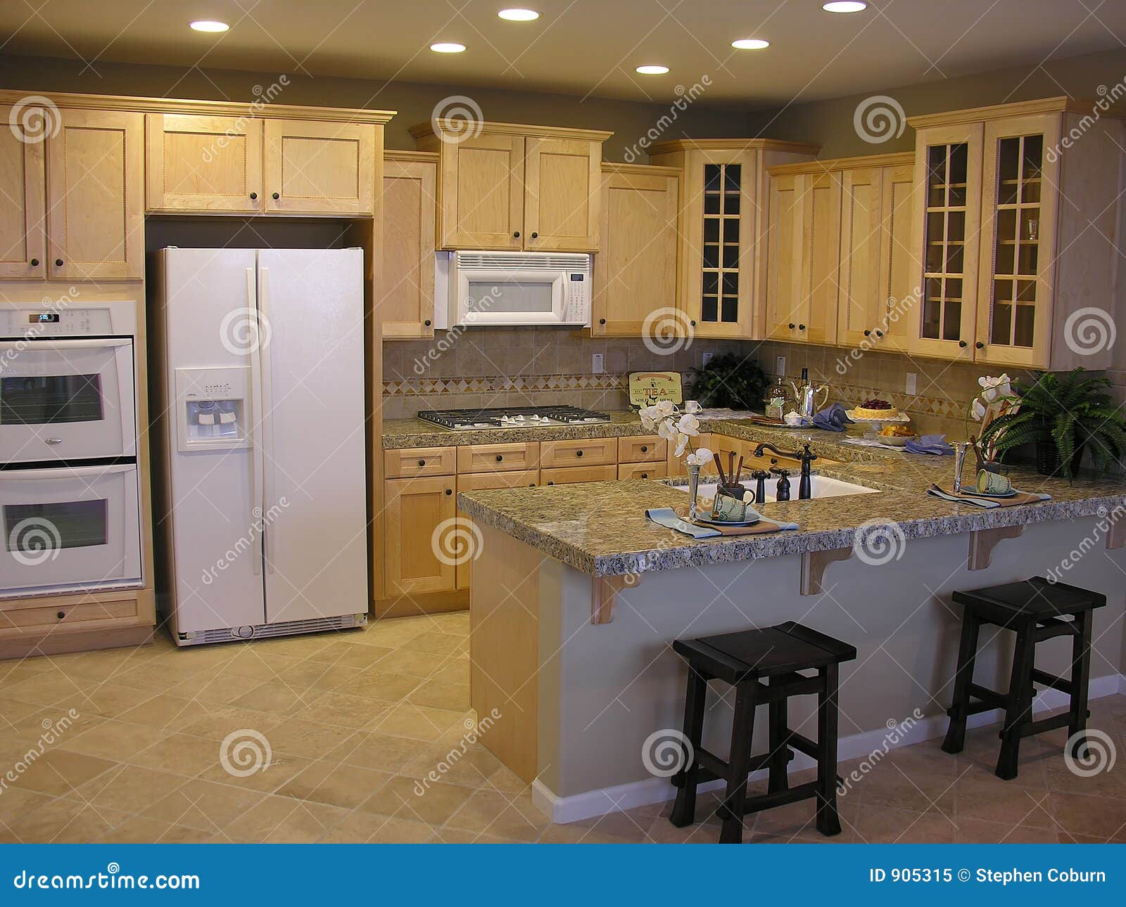 Kitchen stock image. Image of food, residence, contemporary - 905315