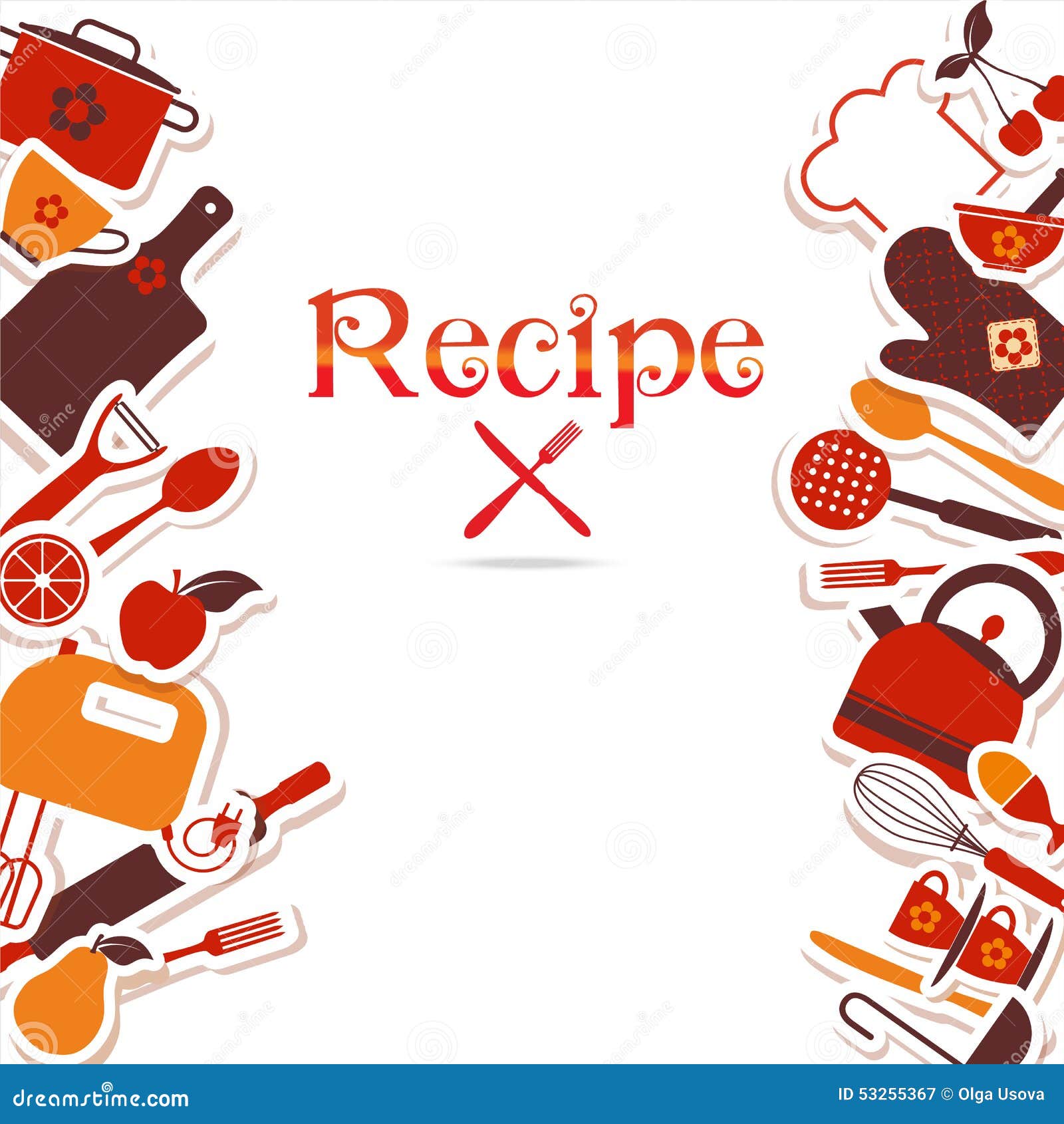 Kitchen Abstract Background. Stock Vector - Illustration of knife ...