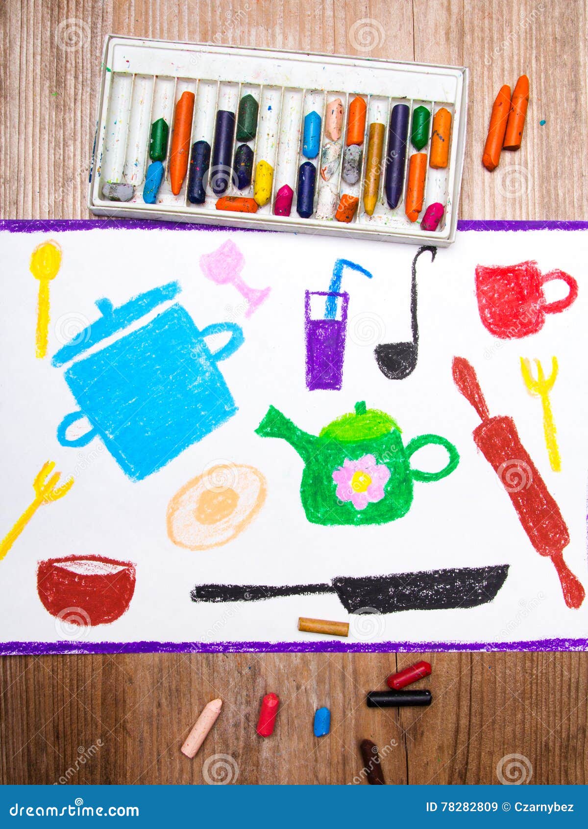 Kitchen accessories stock illustration. Illustration of knife - 78282809