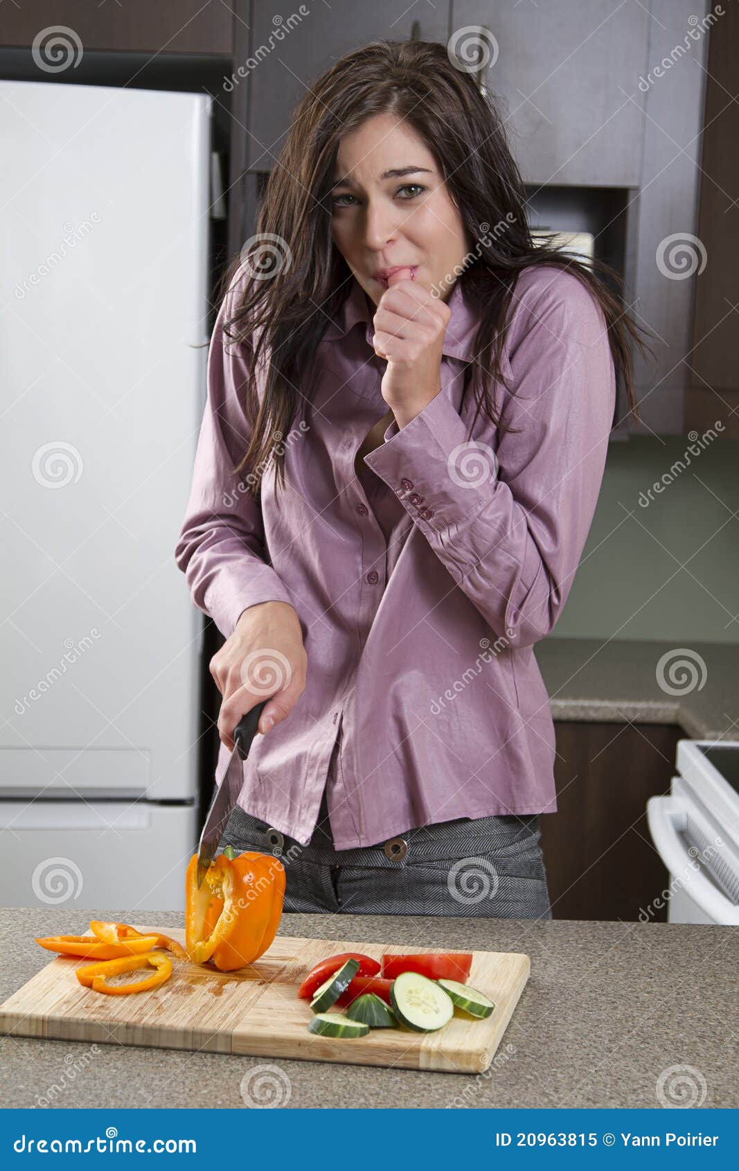 Kitchen accident stock image. Image of standing, happy - 20963815