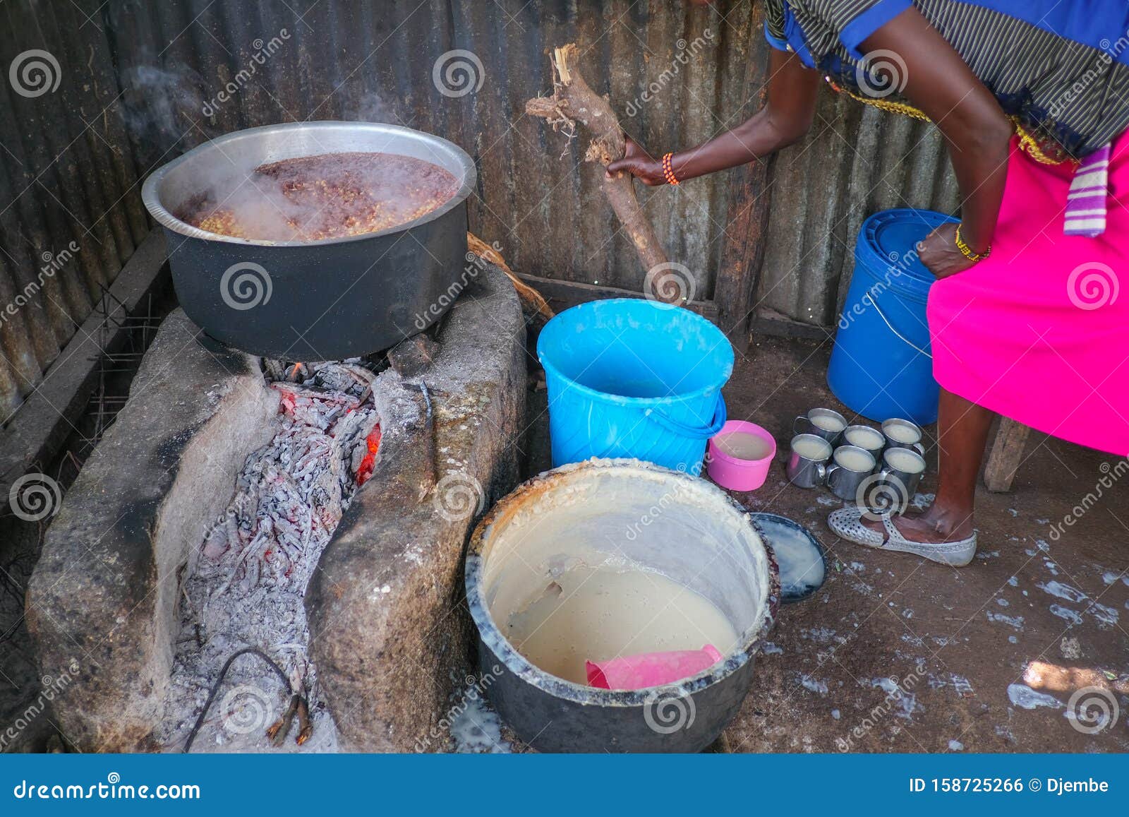 Kitchen of an African School Stock Photo - Image of school, kitchen ...
