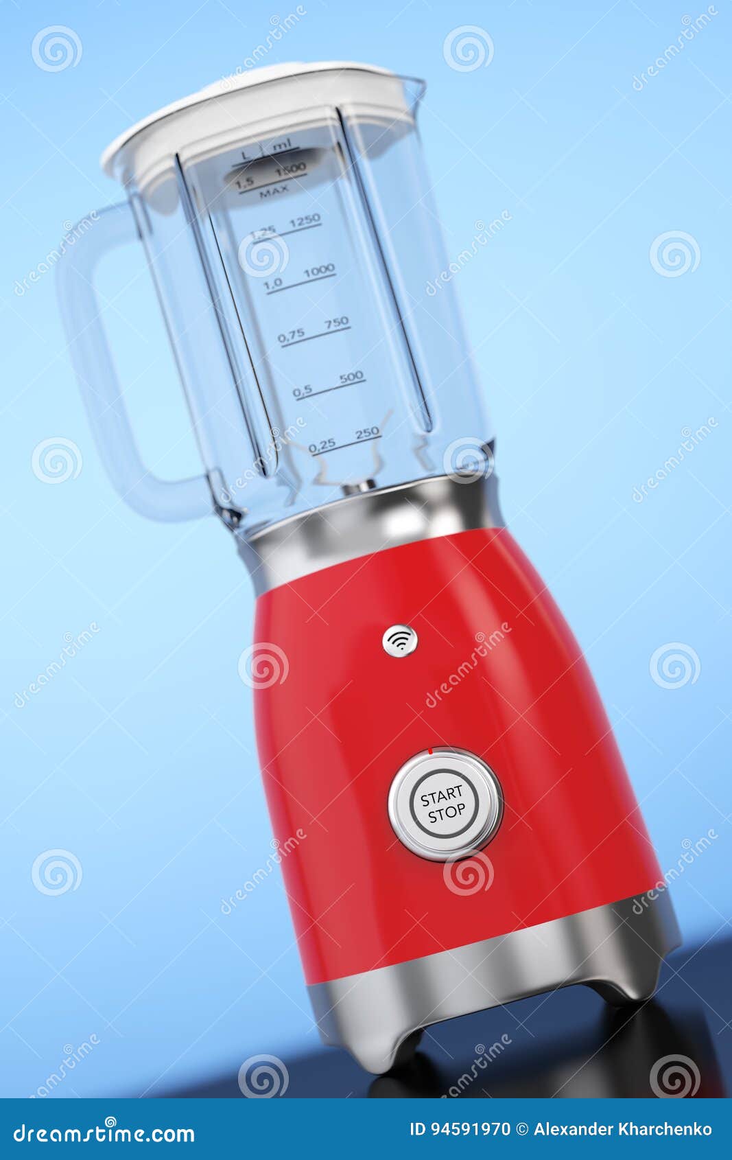 Kitchen Appliance Concept. Modern Electric Blender. 3d Rendering Stock ...